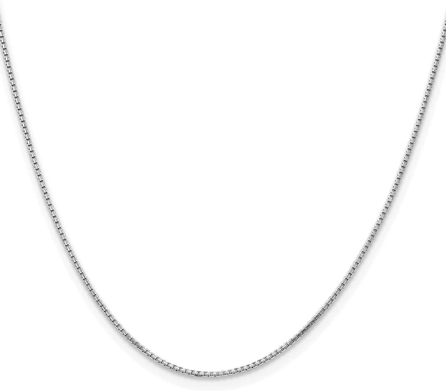 Avariah Diamonds 14K White Gold 1.4mm Concave Box Chain - 24"- Made In ...