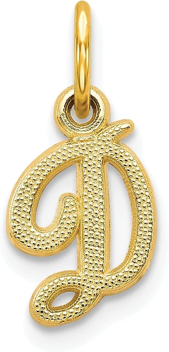 Avariah Solid 10K Yellow Gold Initial D Charm - 15mm - Walmart.com