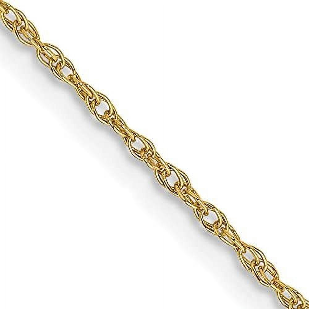 Avariah Solid 14K Yellow Gold 1mm Light Rope with Spring Ring Lock ...