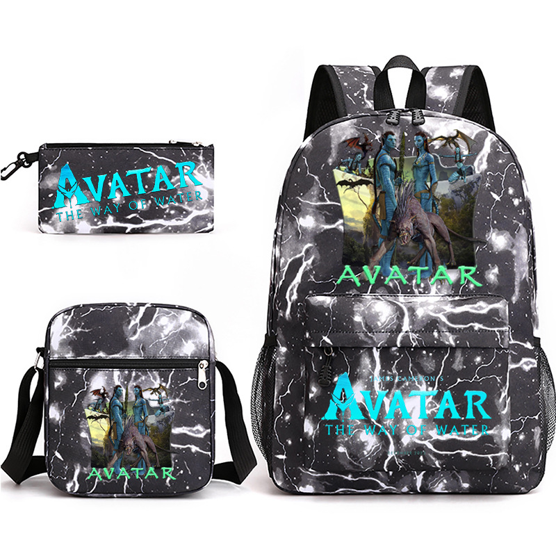 Avatar Cartoon 3 Piece Backpack Anime Knapsacks Game Day Packs Cartoon ...
