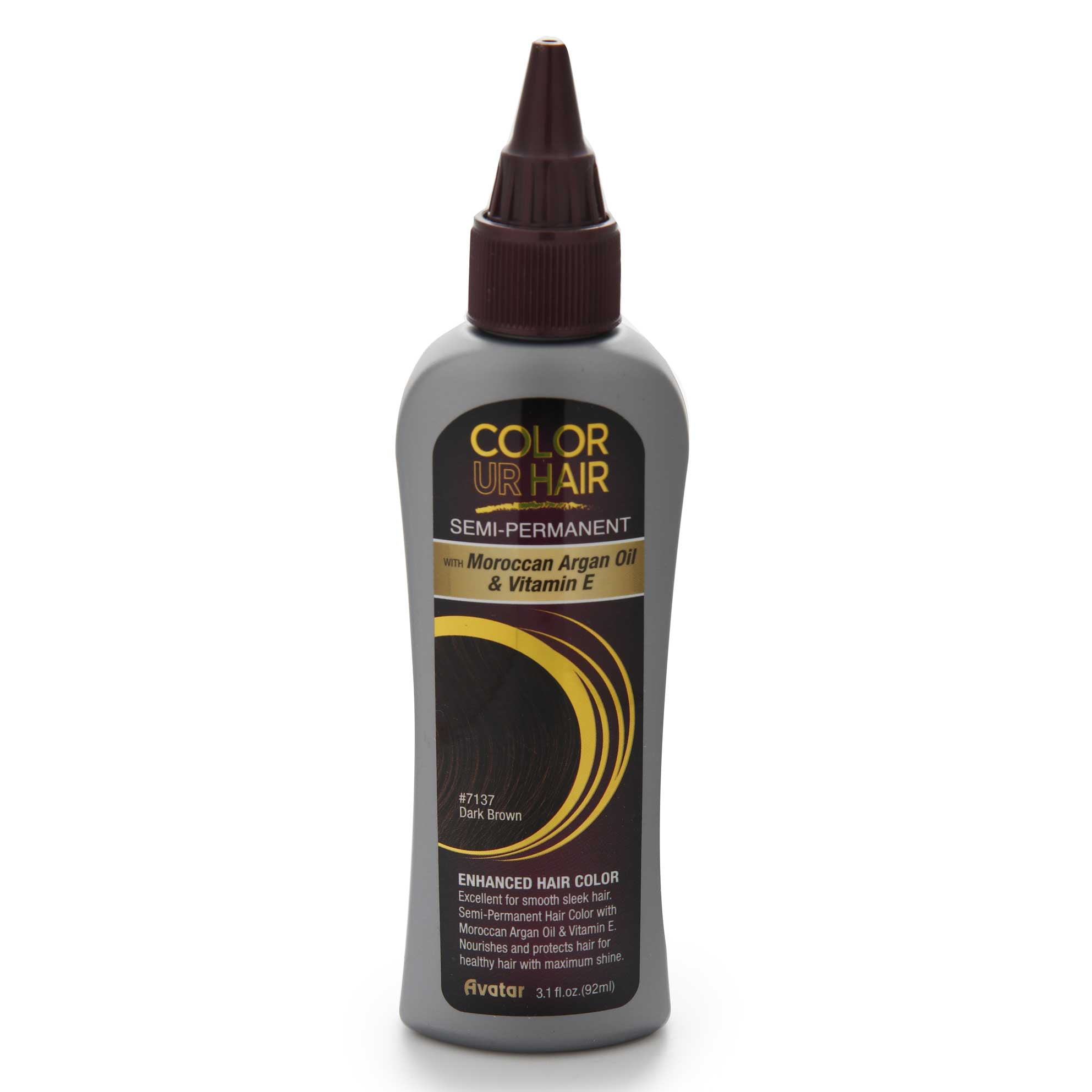 Avatar Color UR Hair Semi-Permanent Hair Color Rinse Dark Brown, 3.1 Oz ...