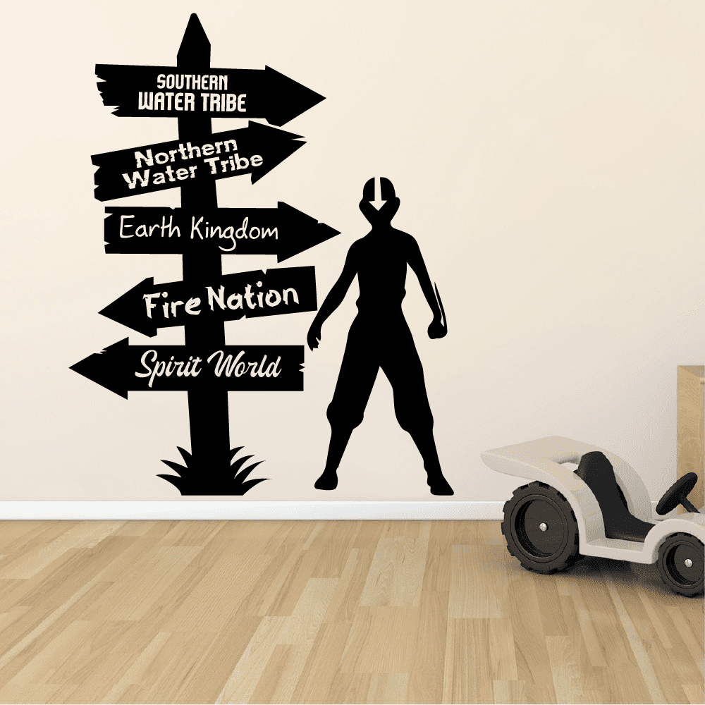 Avatar Earth Kingdom Tribe Pathway Signage Cartoon Wall Sticker Art ...