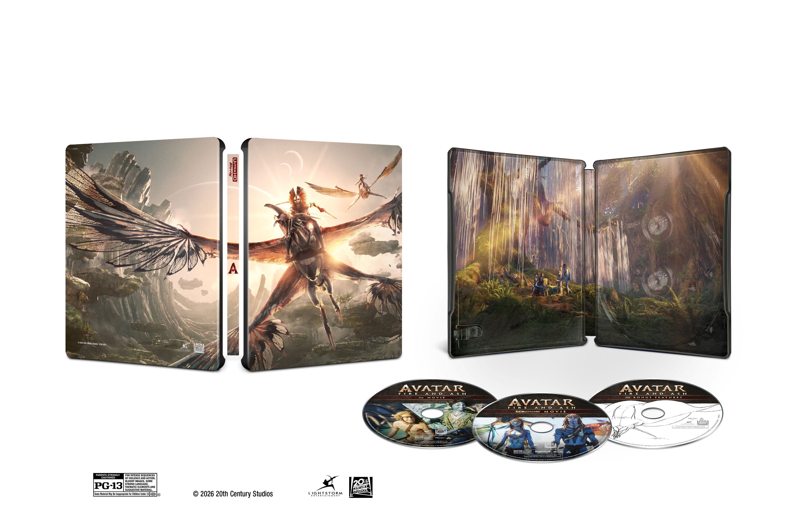Avatar: Fire And Ash (Steelbook) (4K Ultra HD + Blu-ray + Digital Copy ...