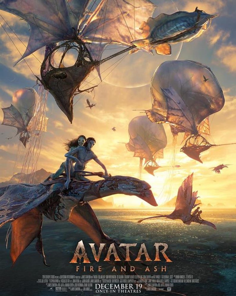Avatar Fire and Ash 2025 movie poster 12x18 UNFRAMED - Walmart.com