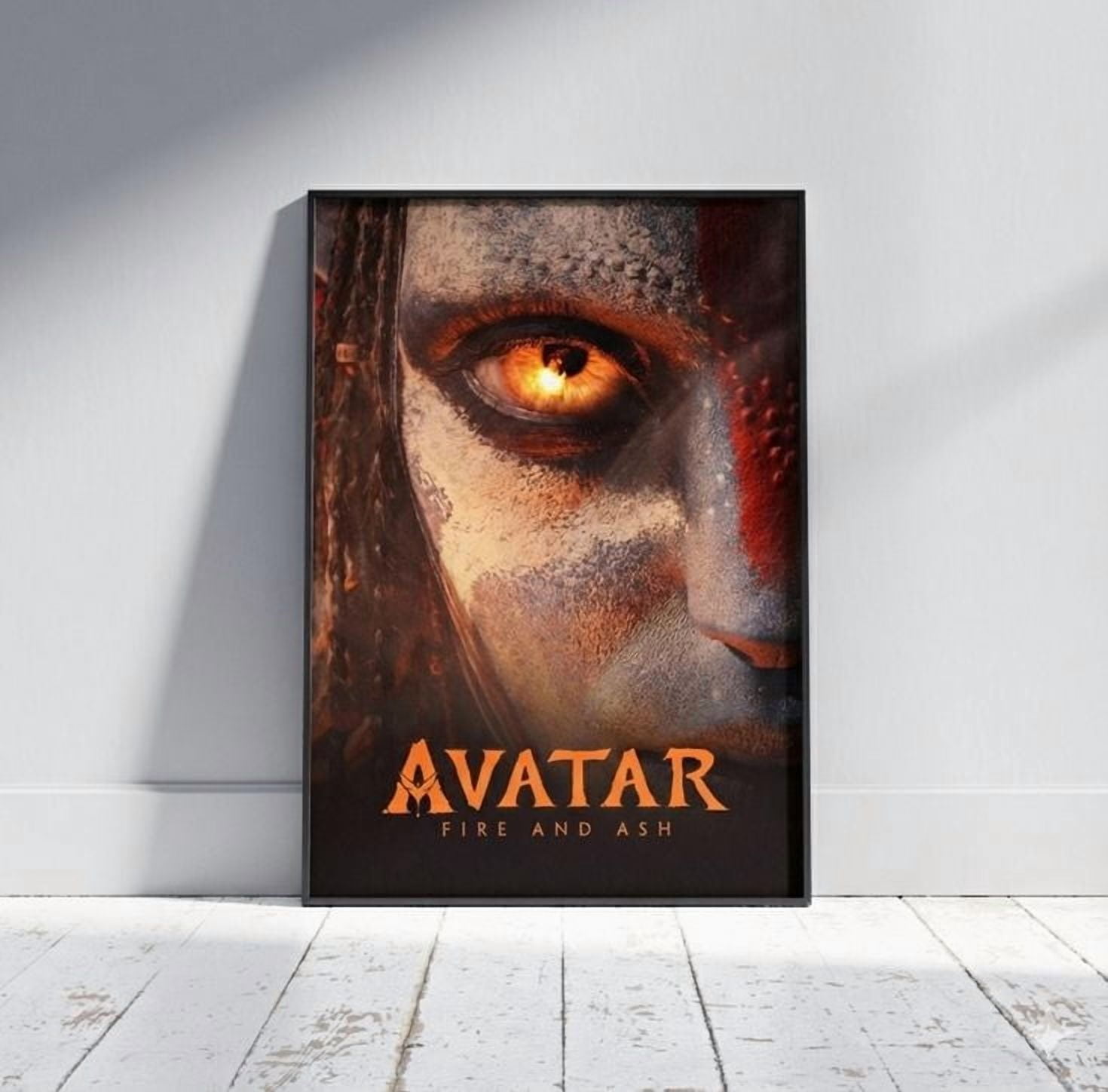 Avatar Fire and Ash Movie Poster, Intense Na’vi Eye Close Up Sci-Fi ...