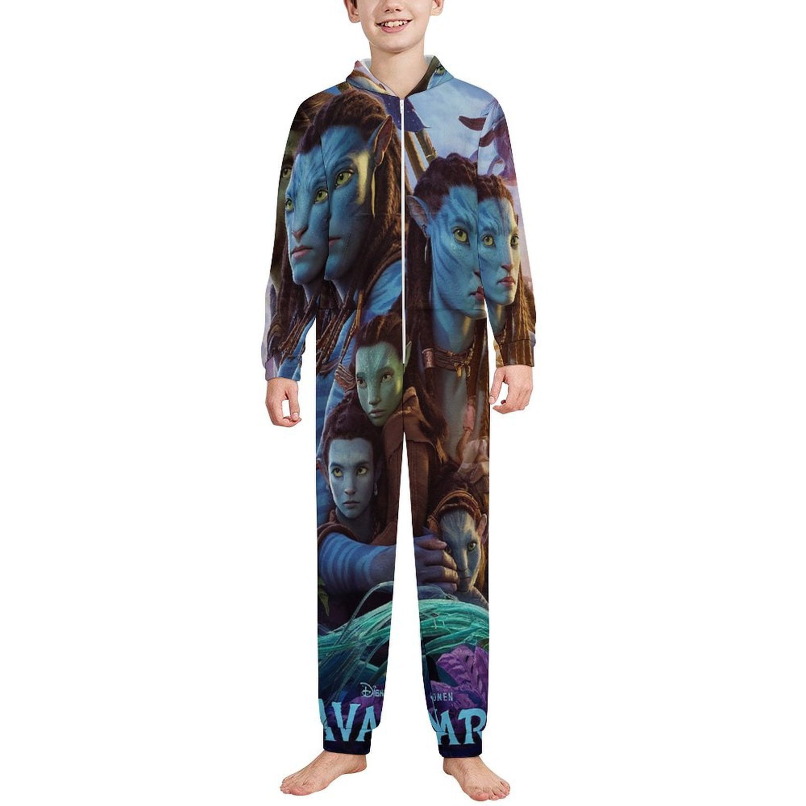 Avatar Hooded Union Suit One Piece Pajama Outfit PJs Sleepwear ...
