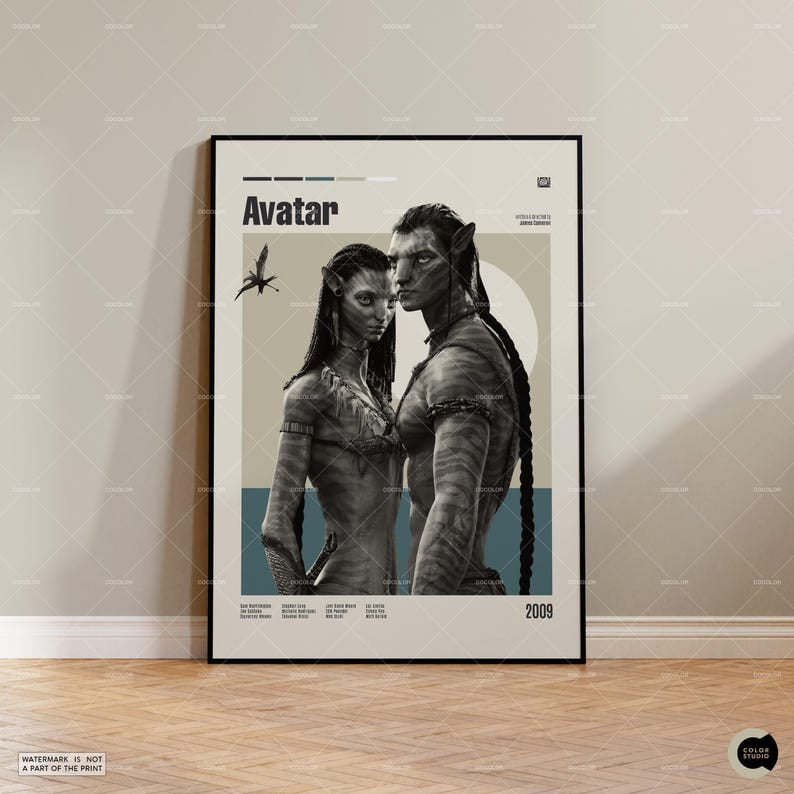 Avatar, James Cameron, Vintage Movie Poster, Retro Modern Poster ...