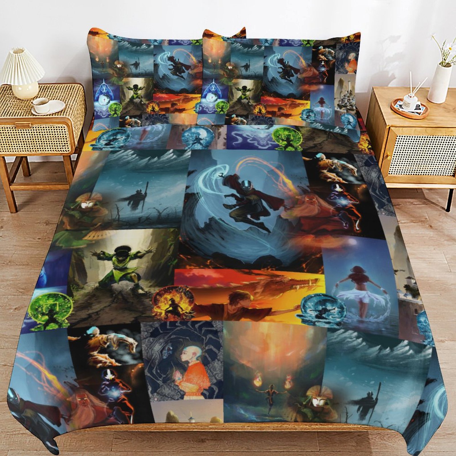 Avatar The Last Airbender Bed Duvet Cover Microfiber Bedding Sets 3D ...