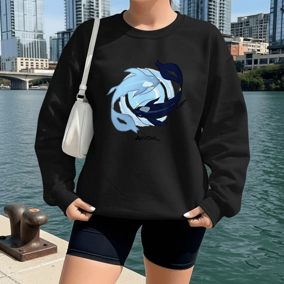 Avatar Moon and Ocean Spirits Koi Fish Graphic Sweatshirt, for Men ...