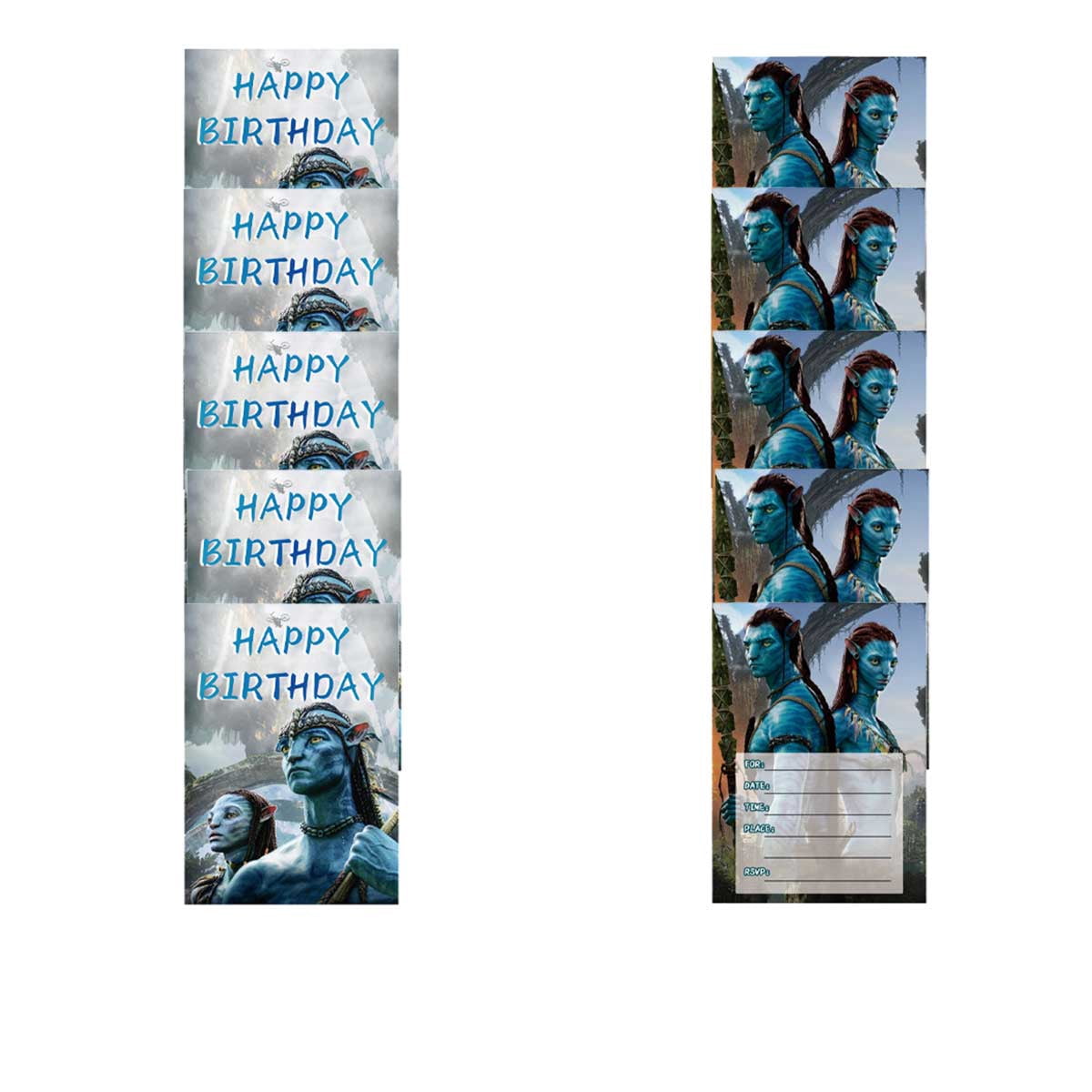 Avatar Movie Invite Invitations Cards Stock Bulk Birthday Fill-in Party ...