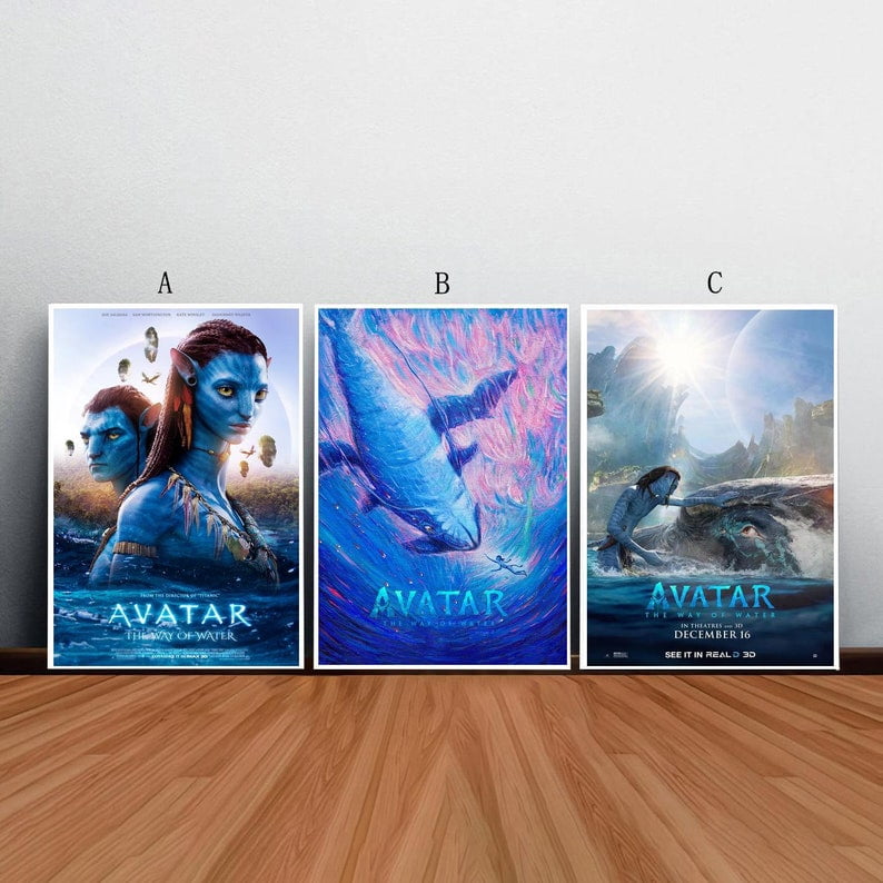 Avatar Movie Poster The Way Of Water Film Canvas Print Wall Art Canvas ...