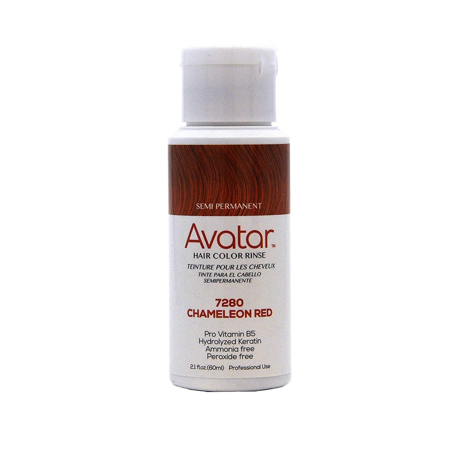 Avatar Semi Permanent Hair Color Rinse Chameleon Red, 2.1 Oz.,Pack of 3 ...
