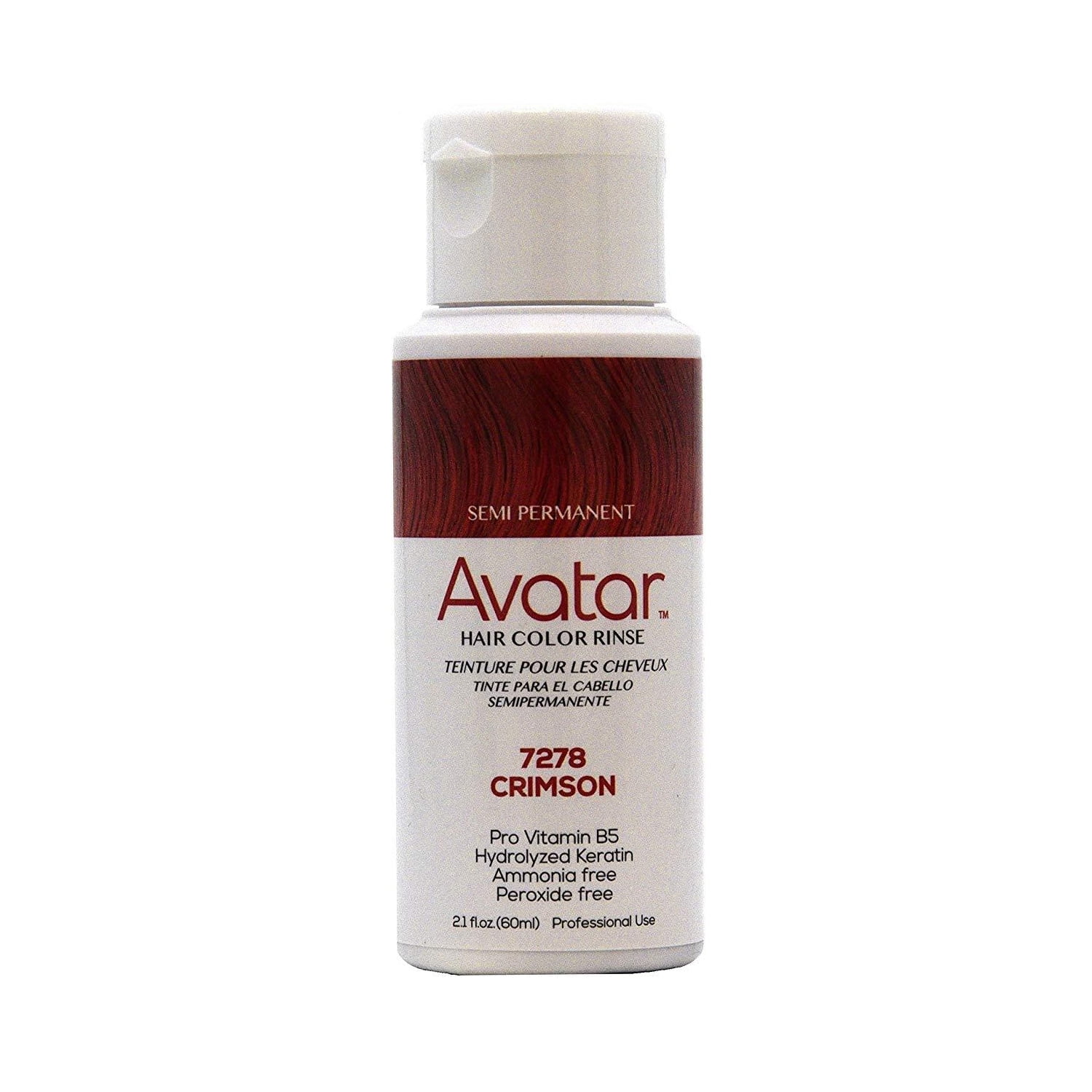 Avatar Semi Permanent Hair Color Rinse Crimson, 2.1oz - Walmart.com