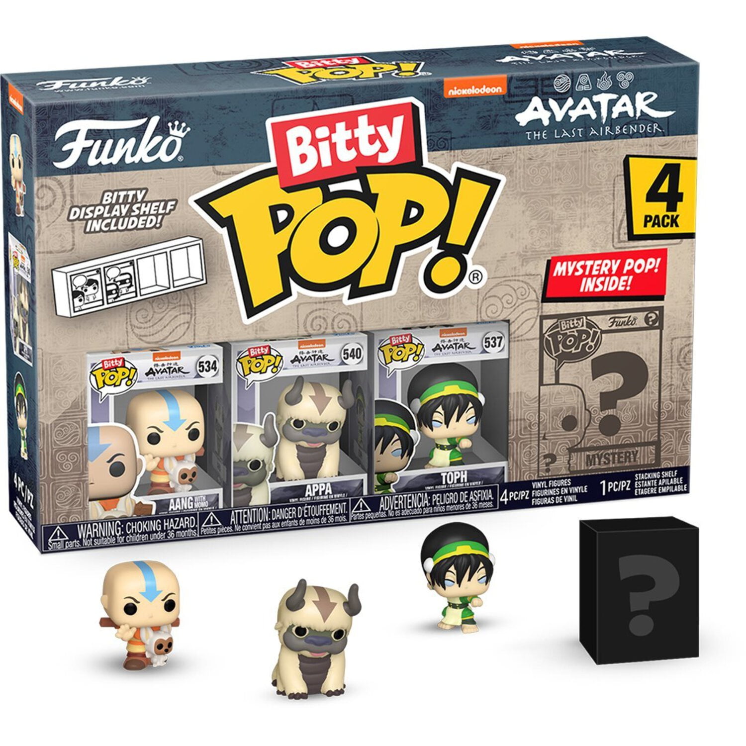 Avatar: TLA Aang Bitty Pop! Mini-Figure 4-Pack - Walmart.com
