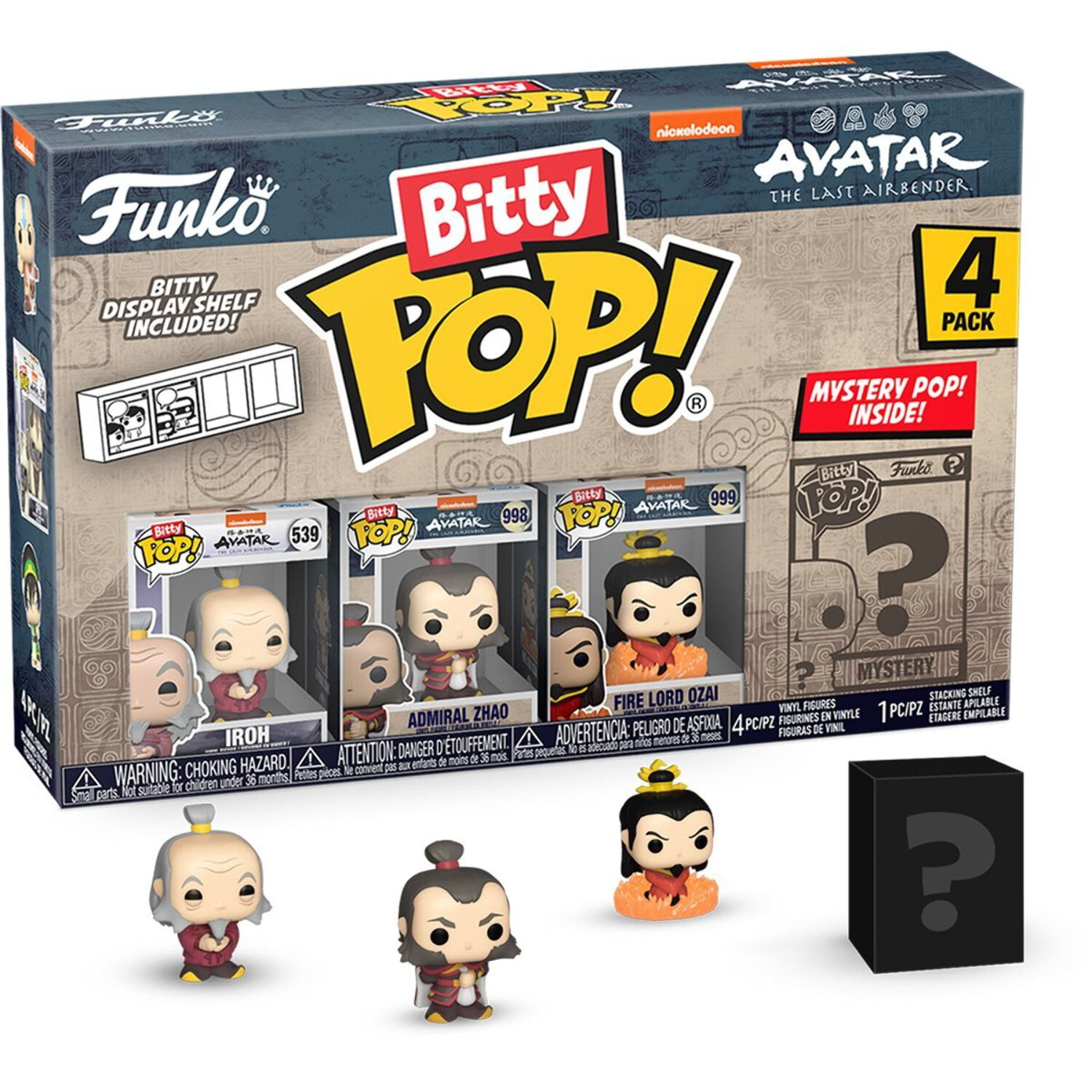 Avatar: TLA Iroh Bitty Pop! Mini-Figure 4-Pack - Walmart.com