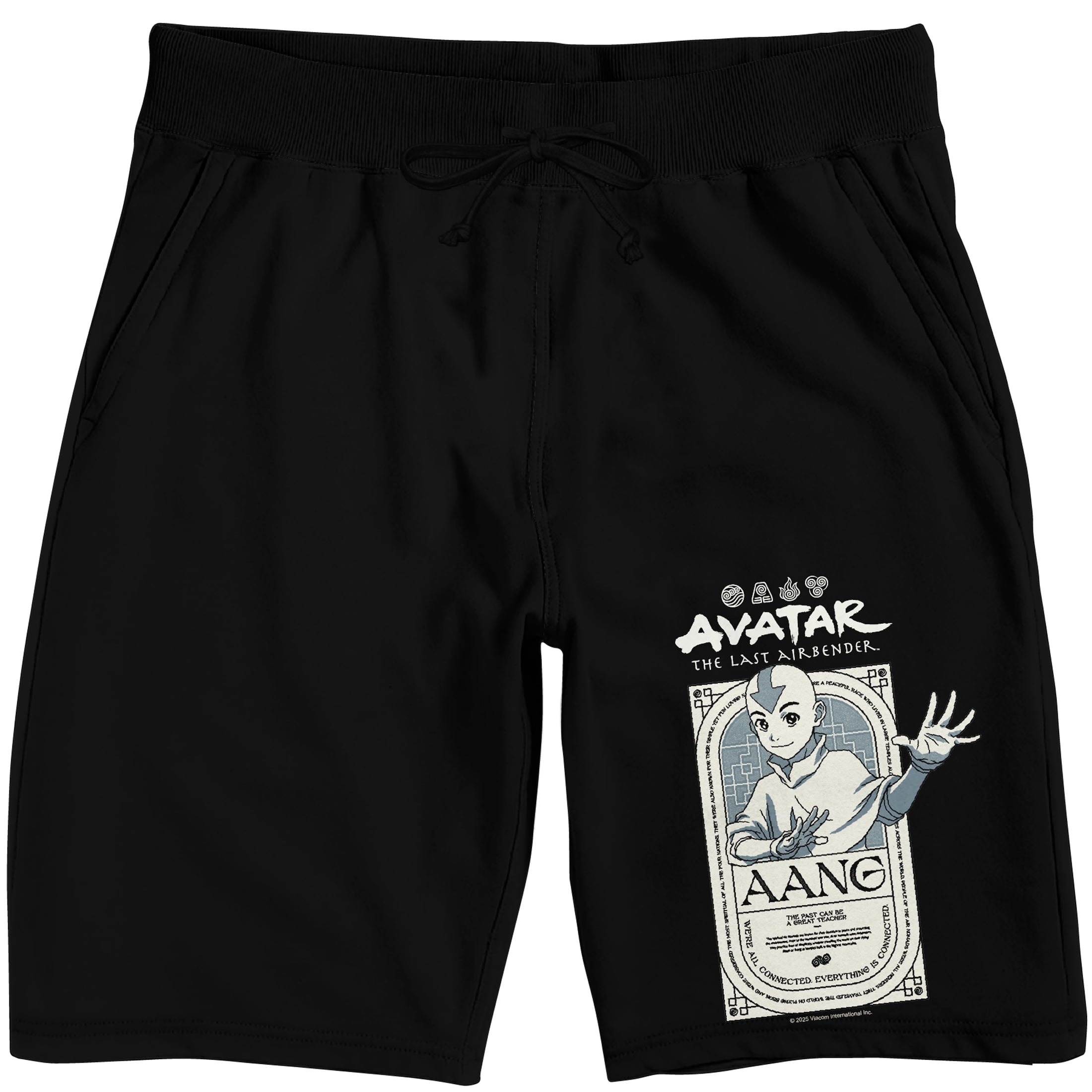 Avatar The Last Airbender Aang Adult Black Sleep Pajama Shorts-XXL ...