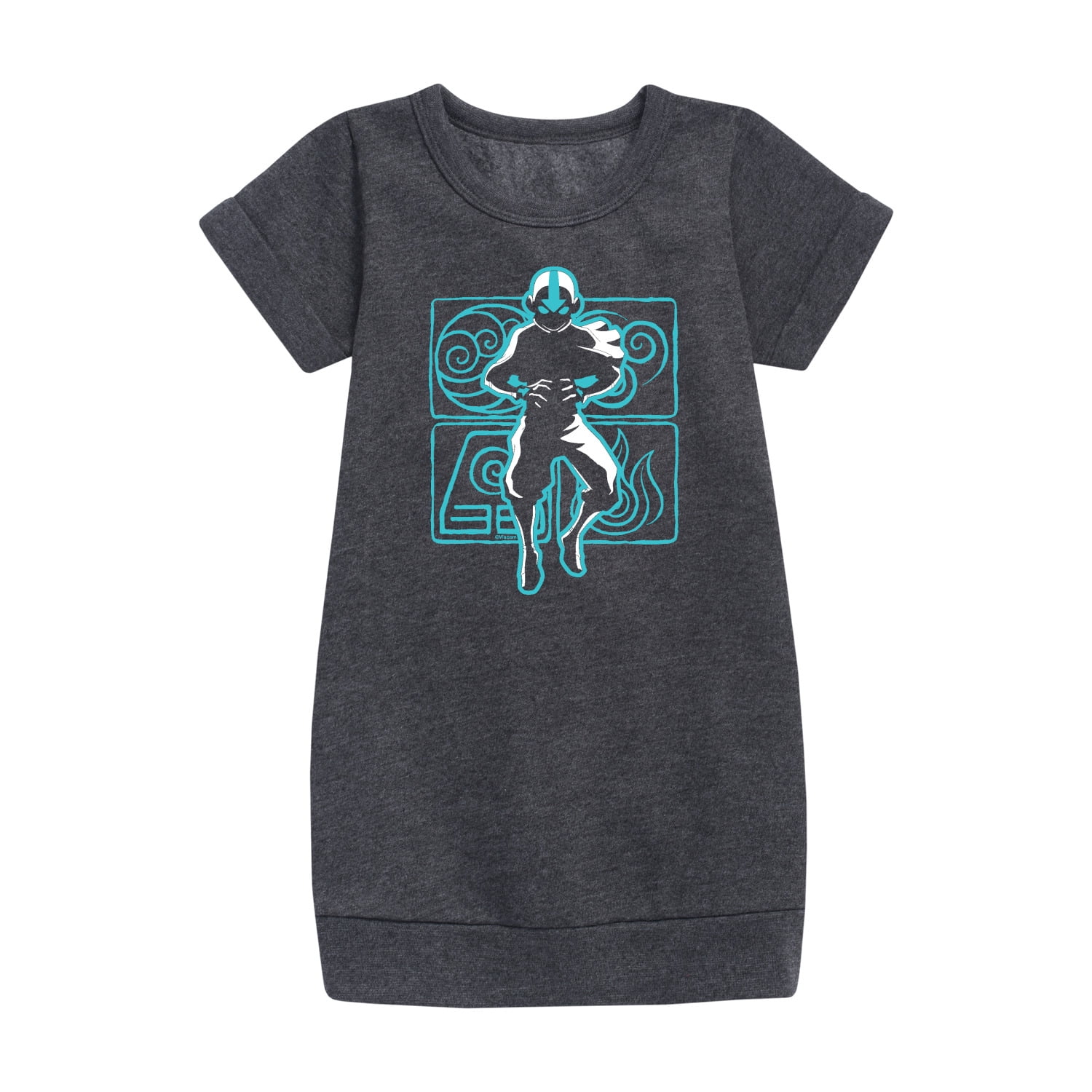 Avatar: The Last Airbender - Aang Airbender - Youth Girls Fleece Dress ...