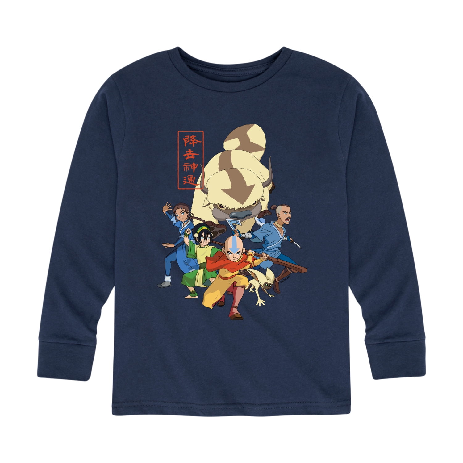 Avatar: The Last Airbender - Aang Group - Youth Long Sleeve Graphic T ...