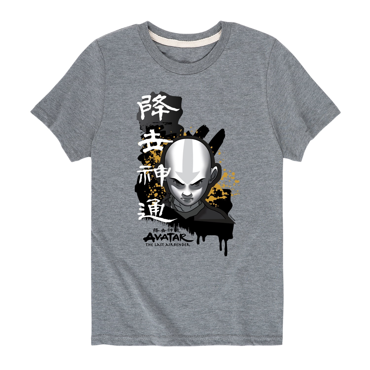 Avatar: The Last Airbender - Aang Ink Splatter - Youth Short Sleeve ...