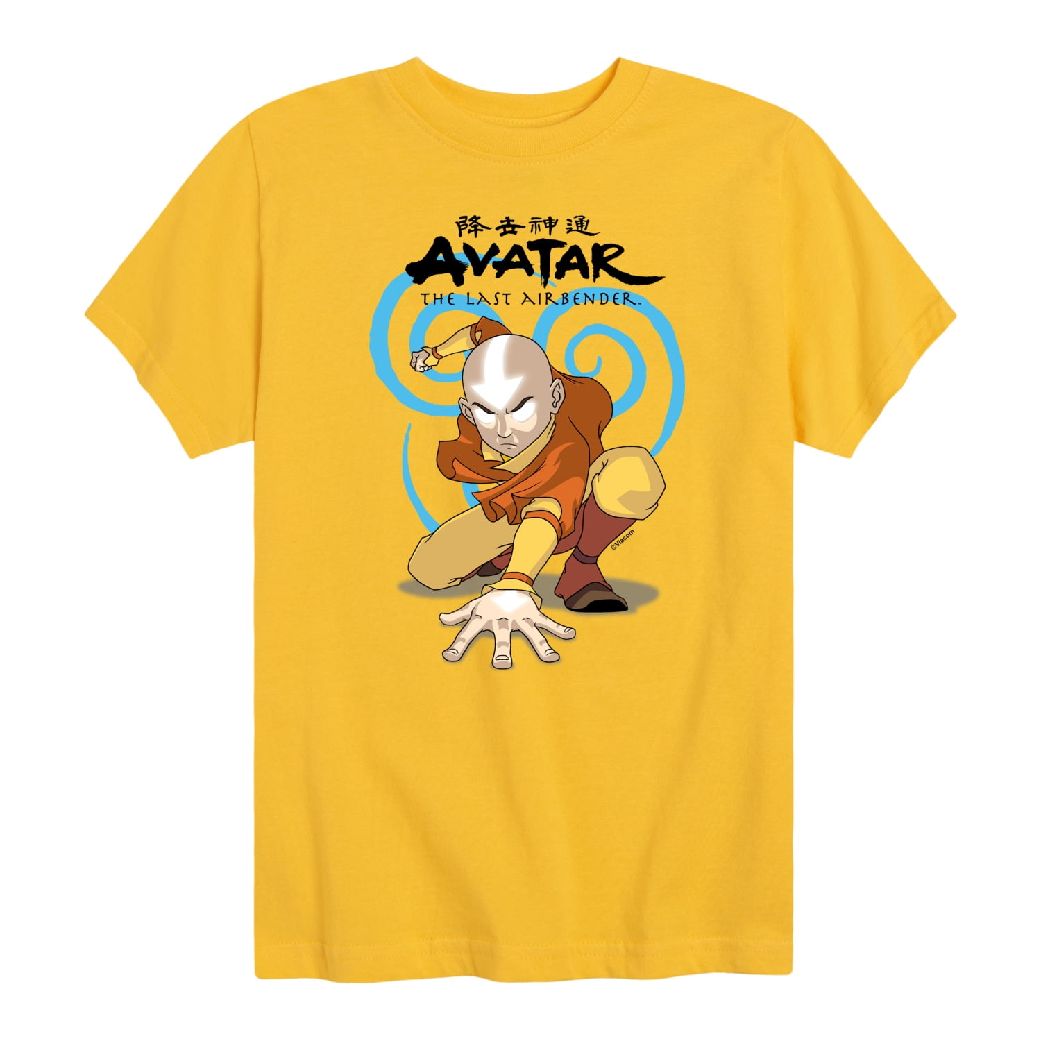 Avatar - The Last Airbender - Aang Swirl - Youth Short Sleeve Graphic T ...