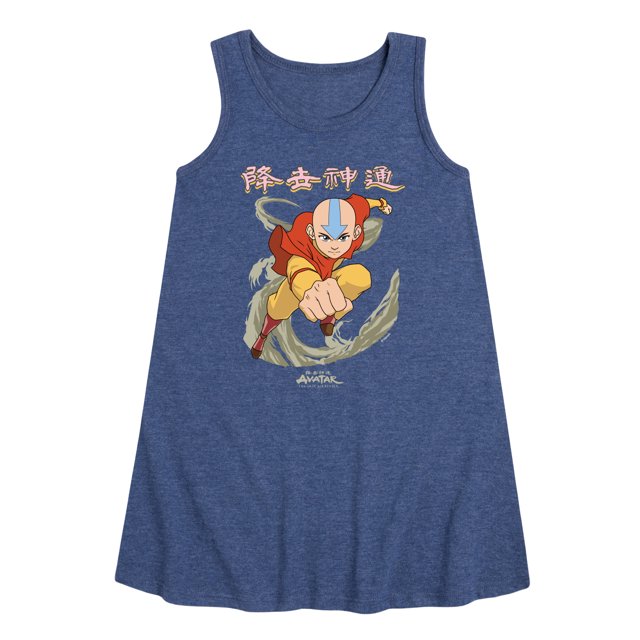 Avatar The Last Airbender Aang Wind Youth Girls A Line Dress