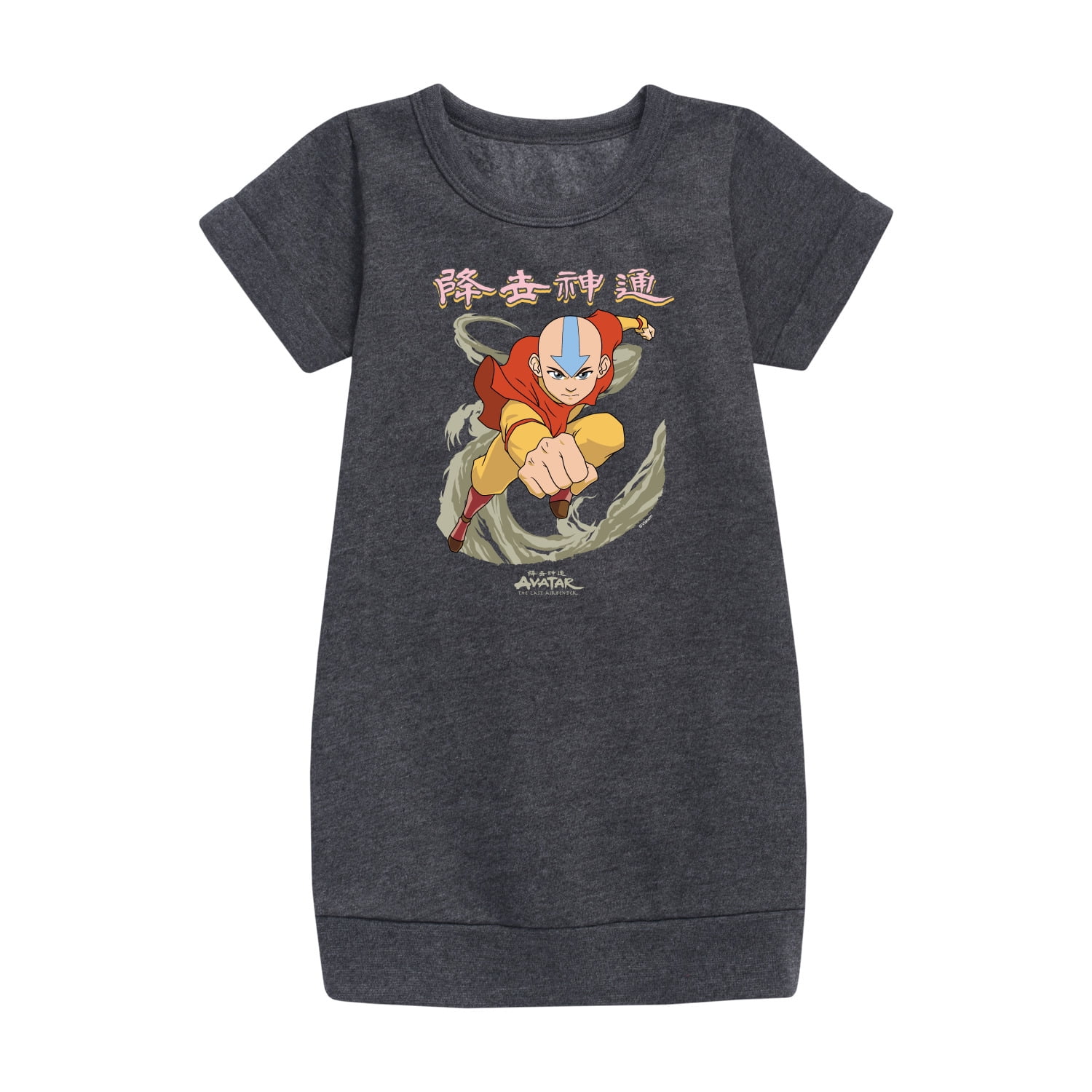Avatar: The Last Airbender - Aang Wind- Youth Girls Fleece Dress ...