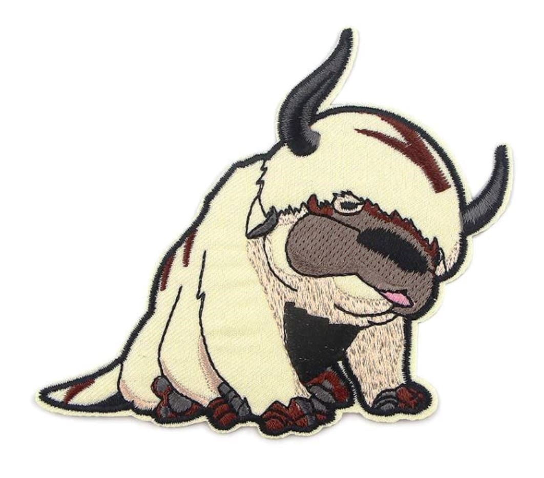 Avatar The Last Airbender Appa Character 4.5" Wide Embroidered Iron On ...