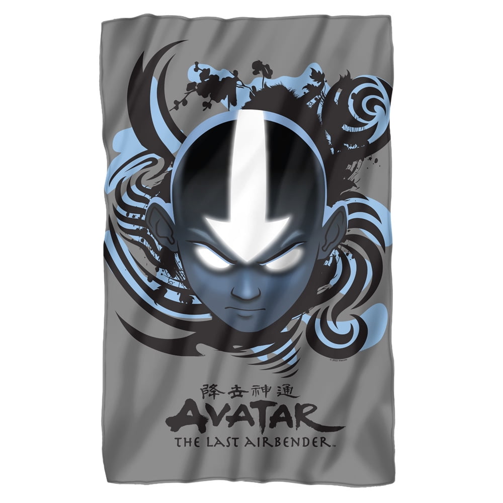 Avatar The Last Airbender Blanket, 36"x58" Airbender Blue and Black ...