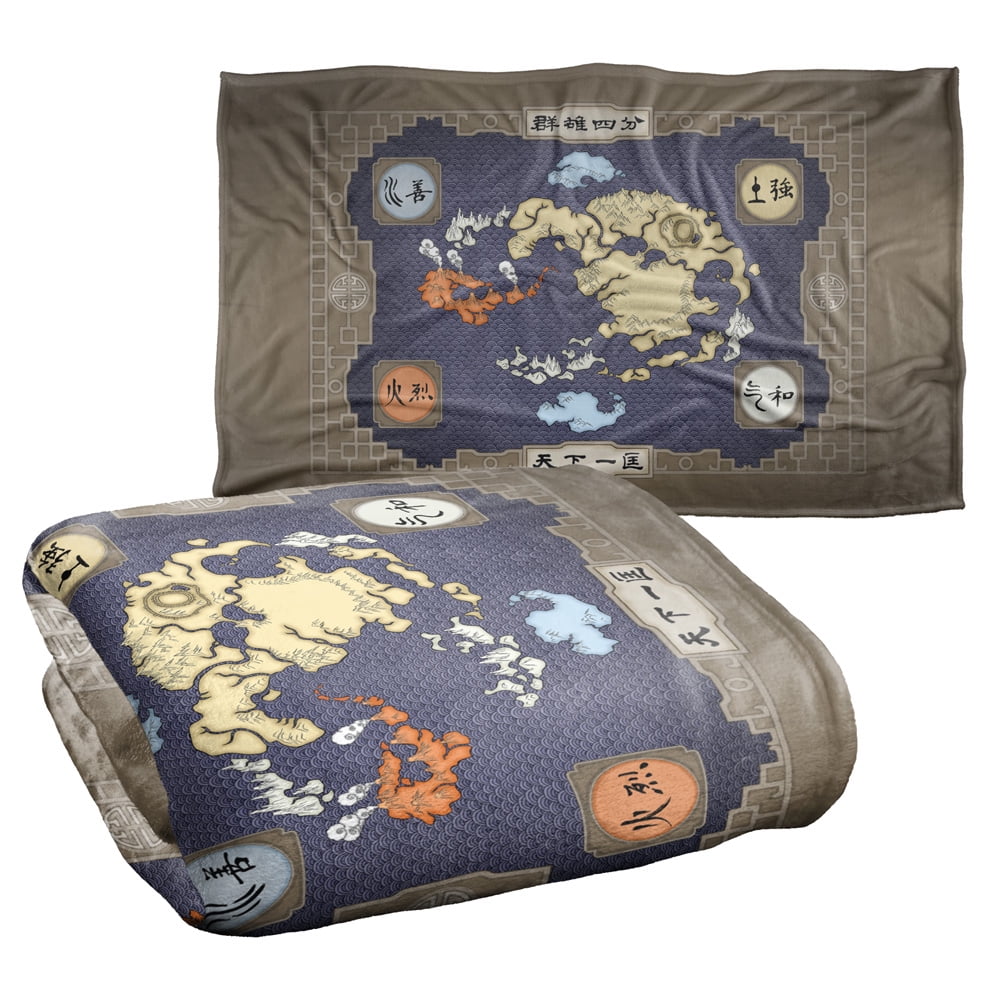Avatar The Last Airbender Blanket, 36"x58" Map Silky Touch Super Soft ...