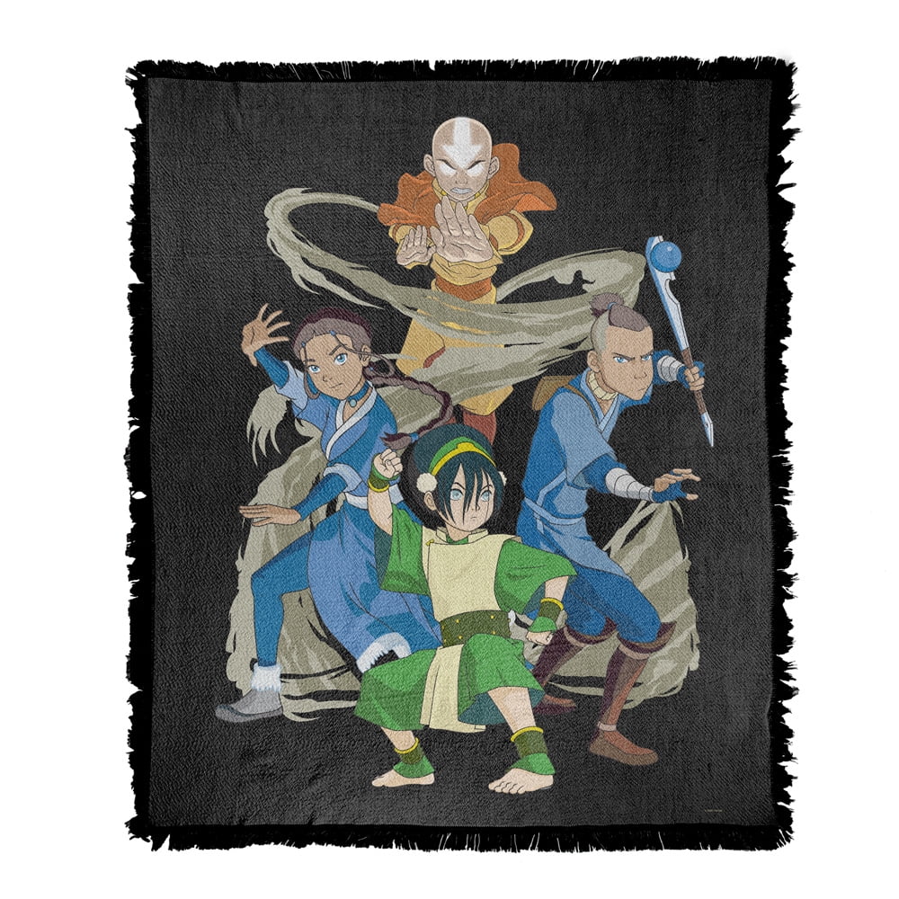 Avatar The Last Airbender Blanket, 50"x60" Team Avatar Elements Woven ...