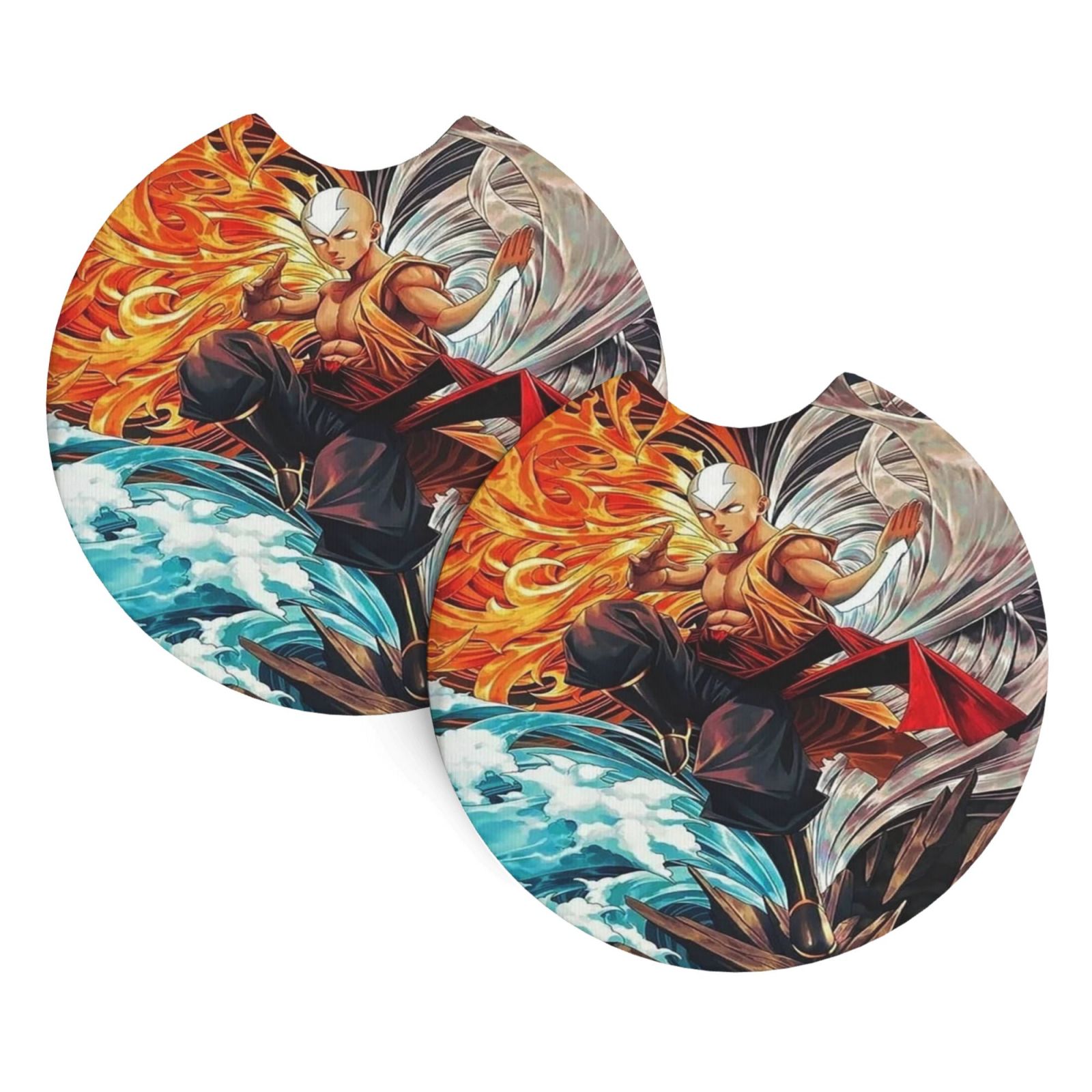 Avatar The Last Airbender Car Coasters For Cup Holders, 2 Pack Non-Slip ...