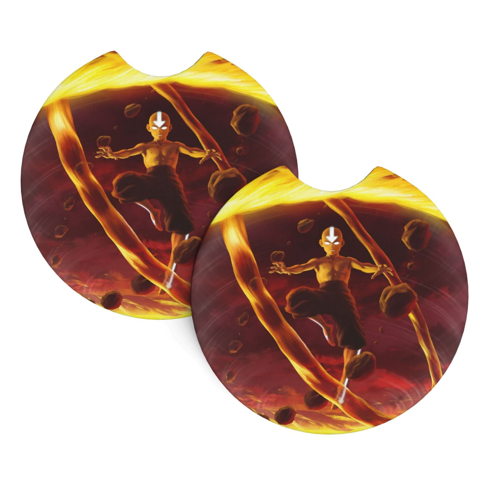 Avatar The Last Airbender Car Coasters For Cup Holders, 2 Pack Non-Slip ...