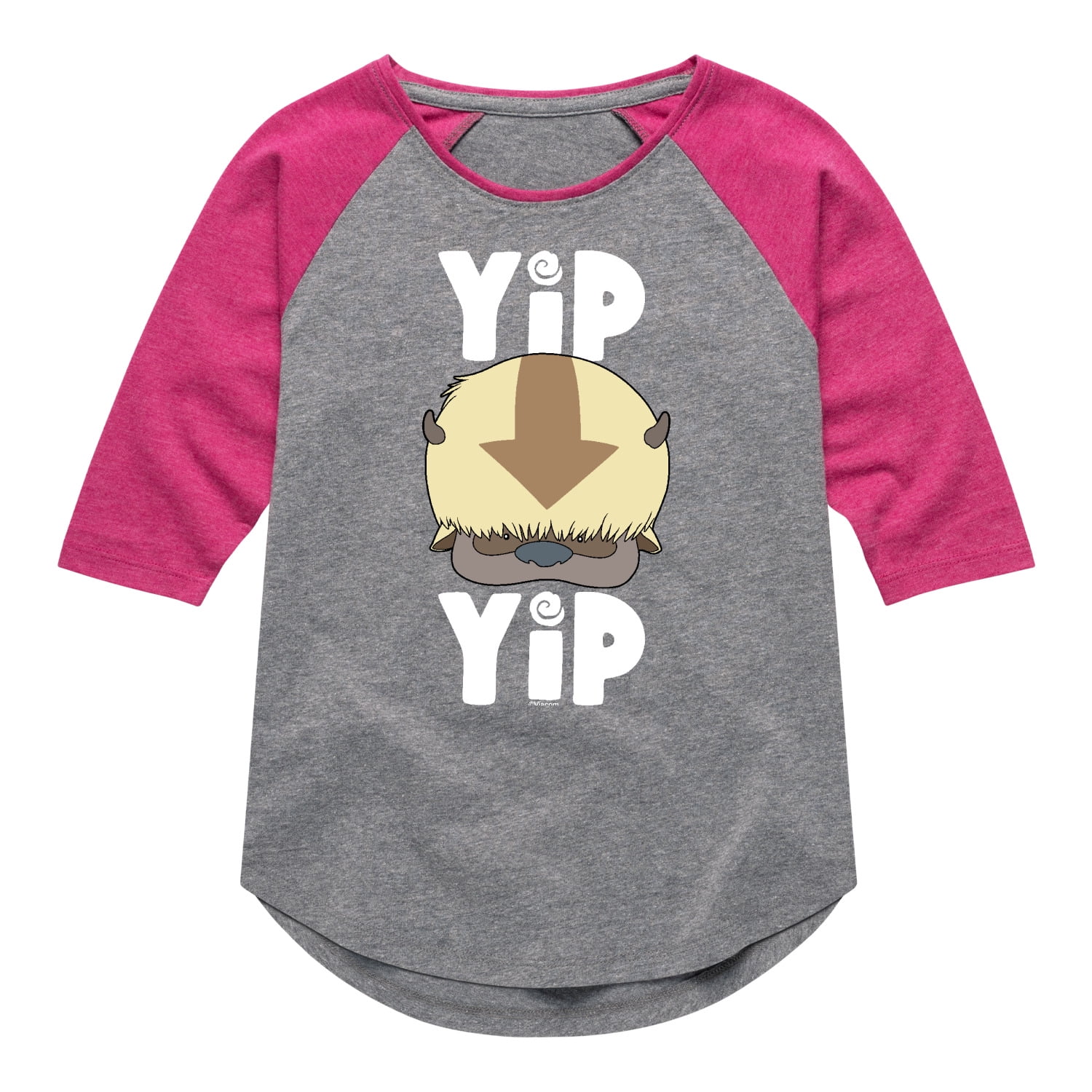 Avatar - The Last Airbender - Cute Appa Yip Yip - Youth Girls Raglan Graphic T-Shirt - Walmart.com