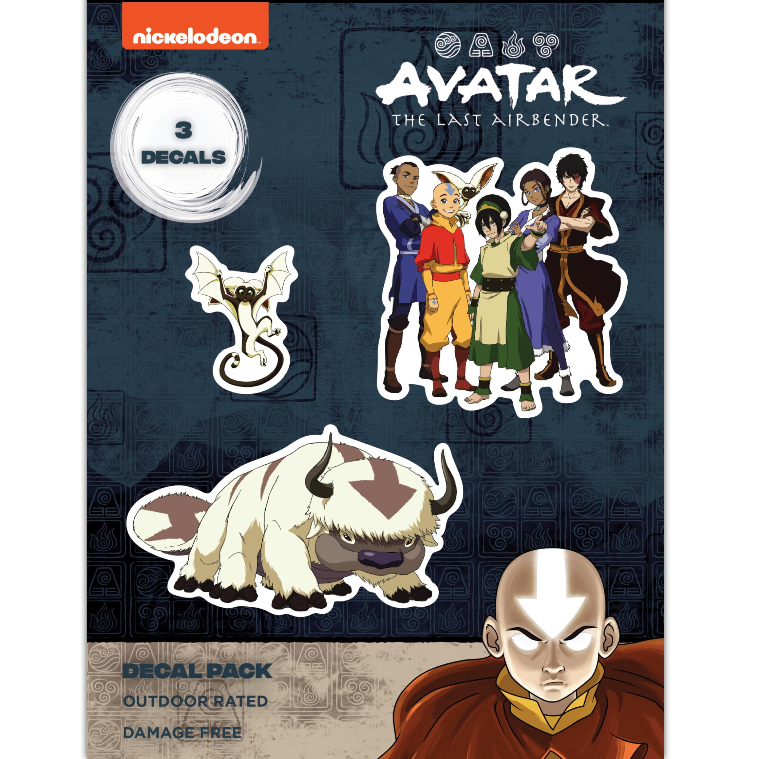 Avatar The Last Airbender Decals - Set of 3 Appa, Momo Anime Vinyl ...