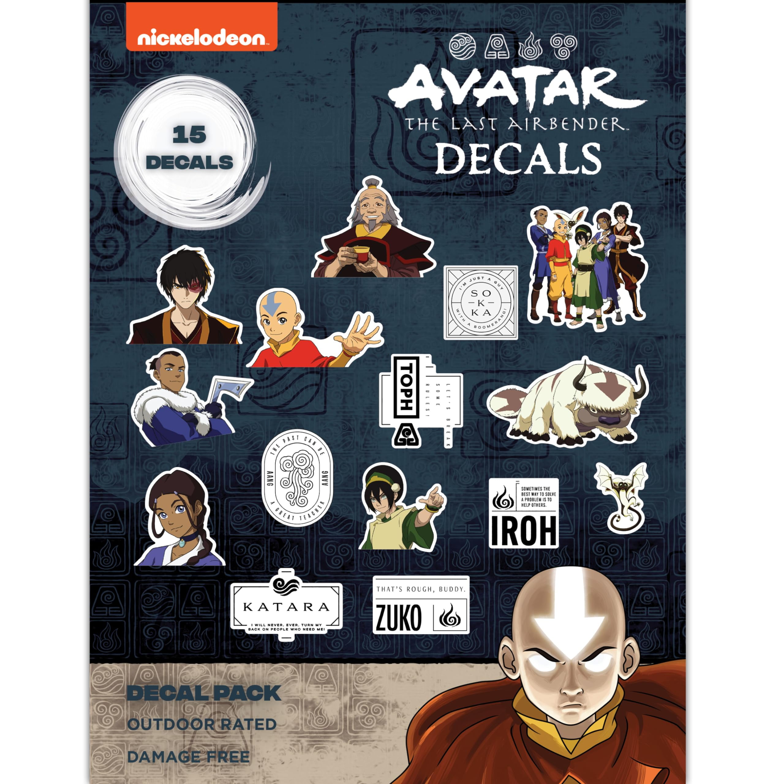 Avatar The Last Airbender Decals - Set of 15 Anime Vinyl Stickers for ...