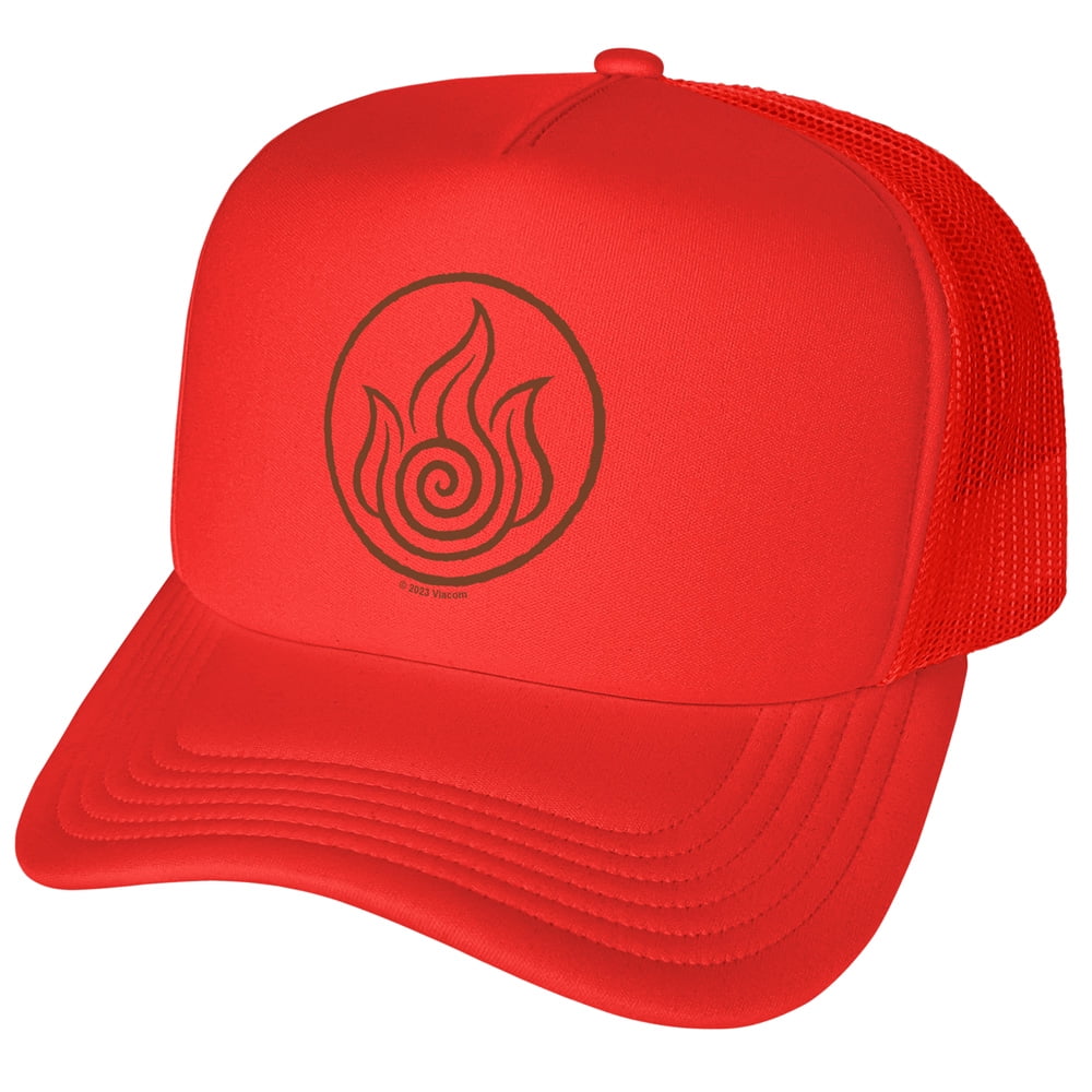 Avatar: The Last Airbender Fire Bending Symbol Foam Snapback Trucker ...