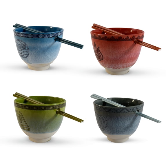 Avatar The Last Airbender Ramen Bowl Set, 16 oz, includes chopsticks ...
