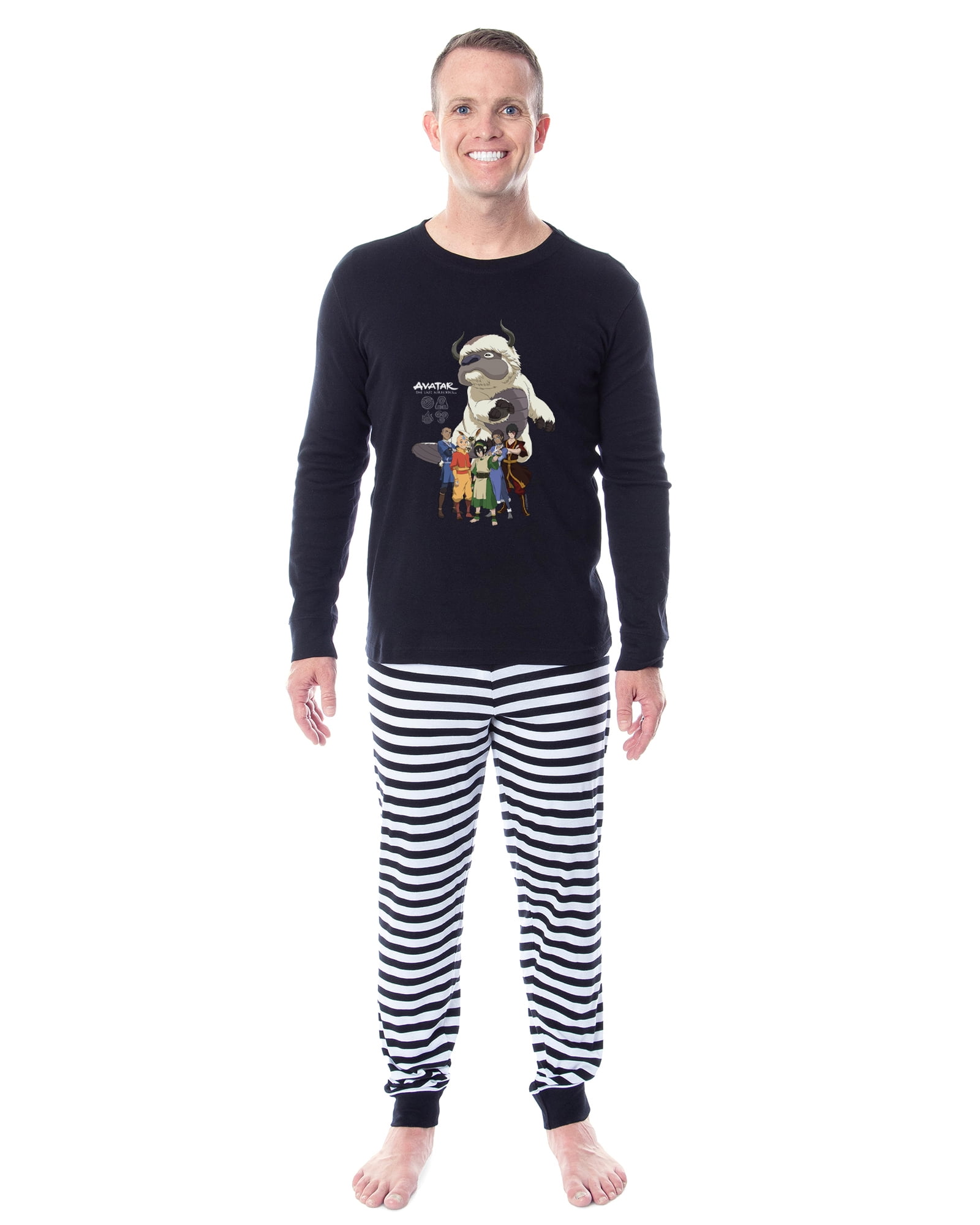 Avatar: The Last Airbender Group 2PC Tight-Fit Long-Sleeve Sleep Pajama ...