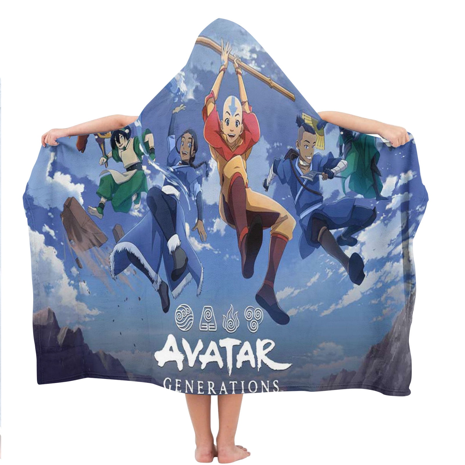 Avatar The Last Airbender Hooded Kids Beach Towels Microfiber Bath Hat ...