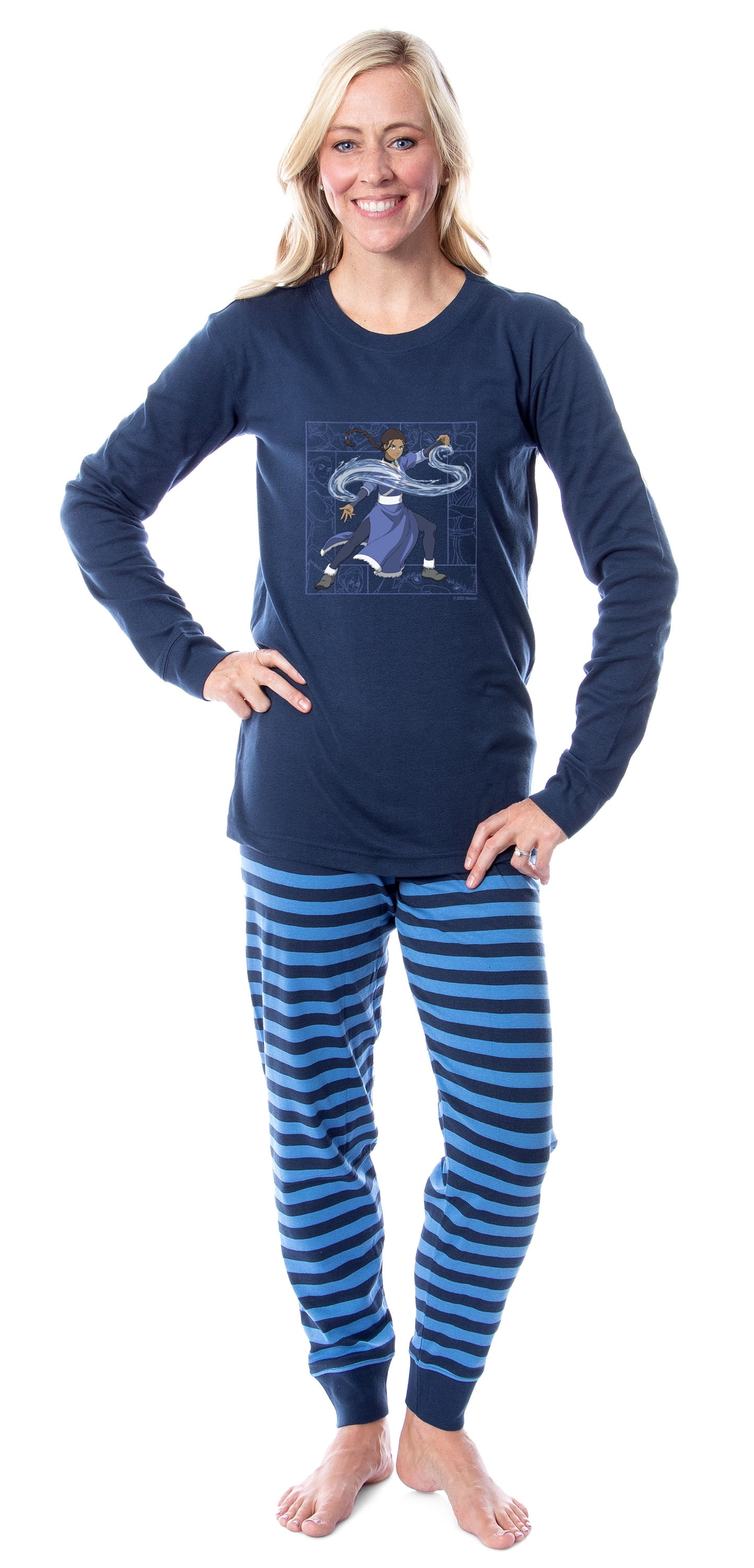 Avatar: The Last Airbender Katara 2PC Long-Sleeve Tight-Fit Lounge ...