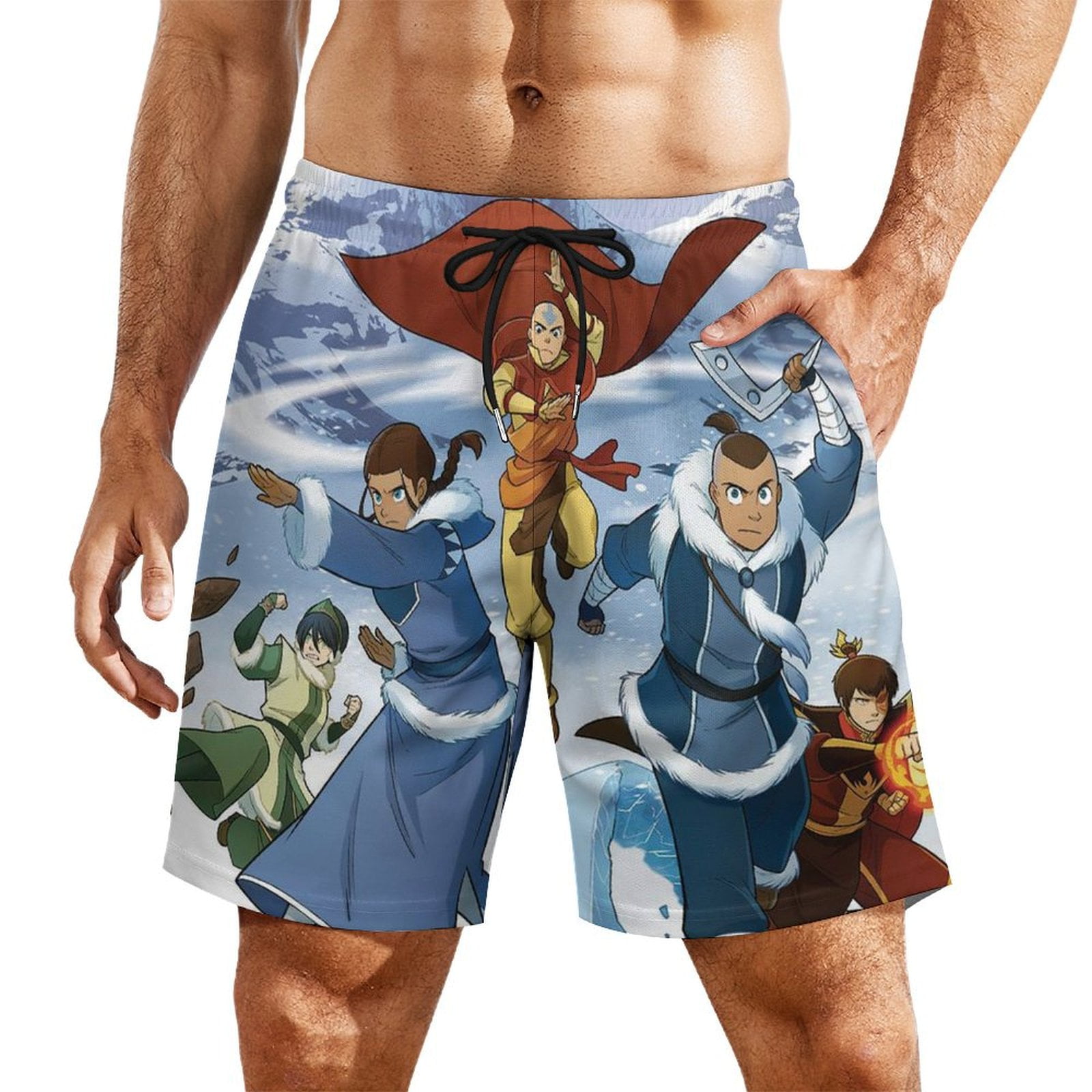 Avatar The Last Airbender Men's Board Shorts Swim Trunks Quick Dry Beach Short Summer Swim ...