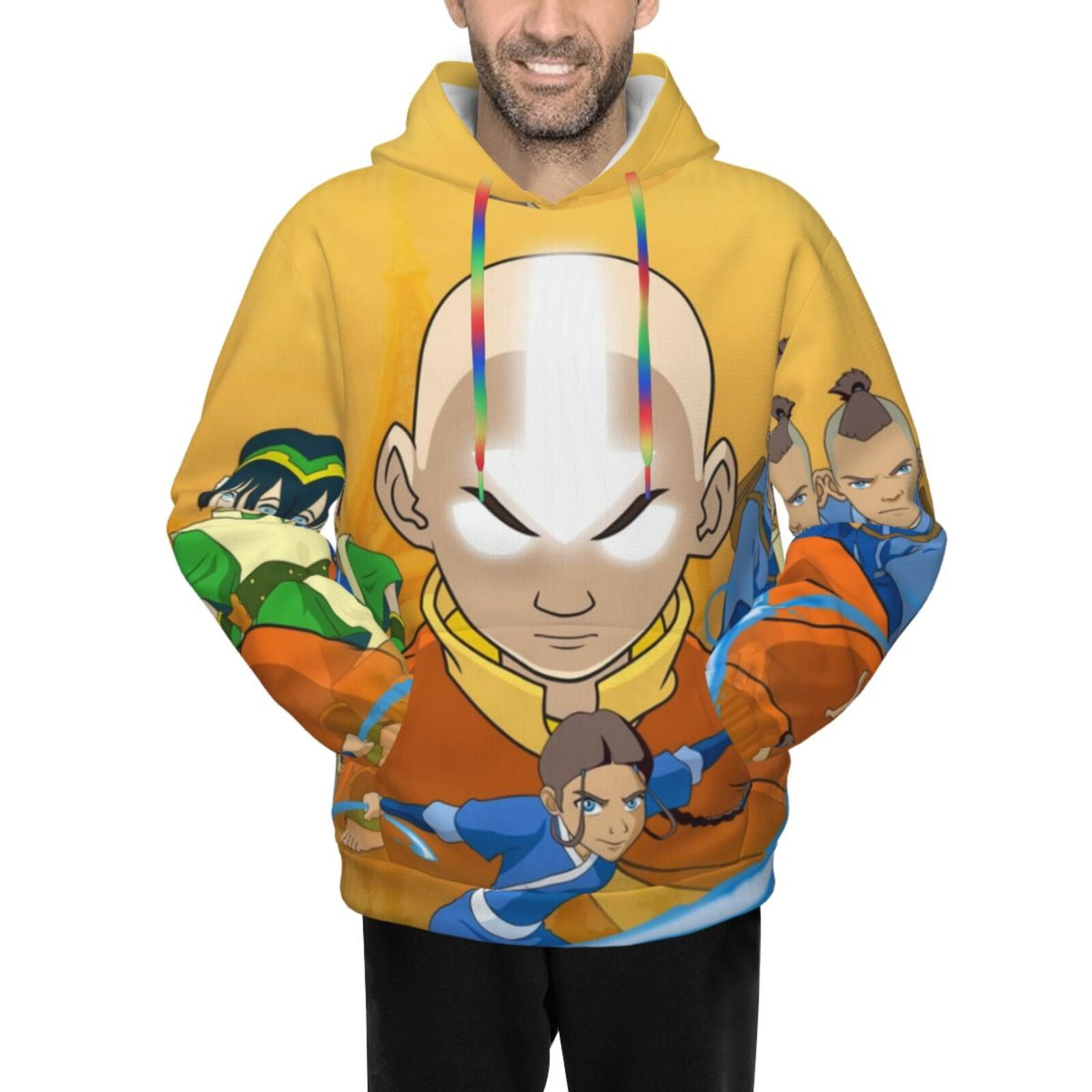 Avatar The Last Airbender Men's Hoodie Novelty Pattern Adult Hooded ...