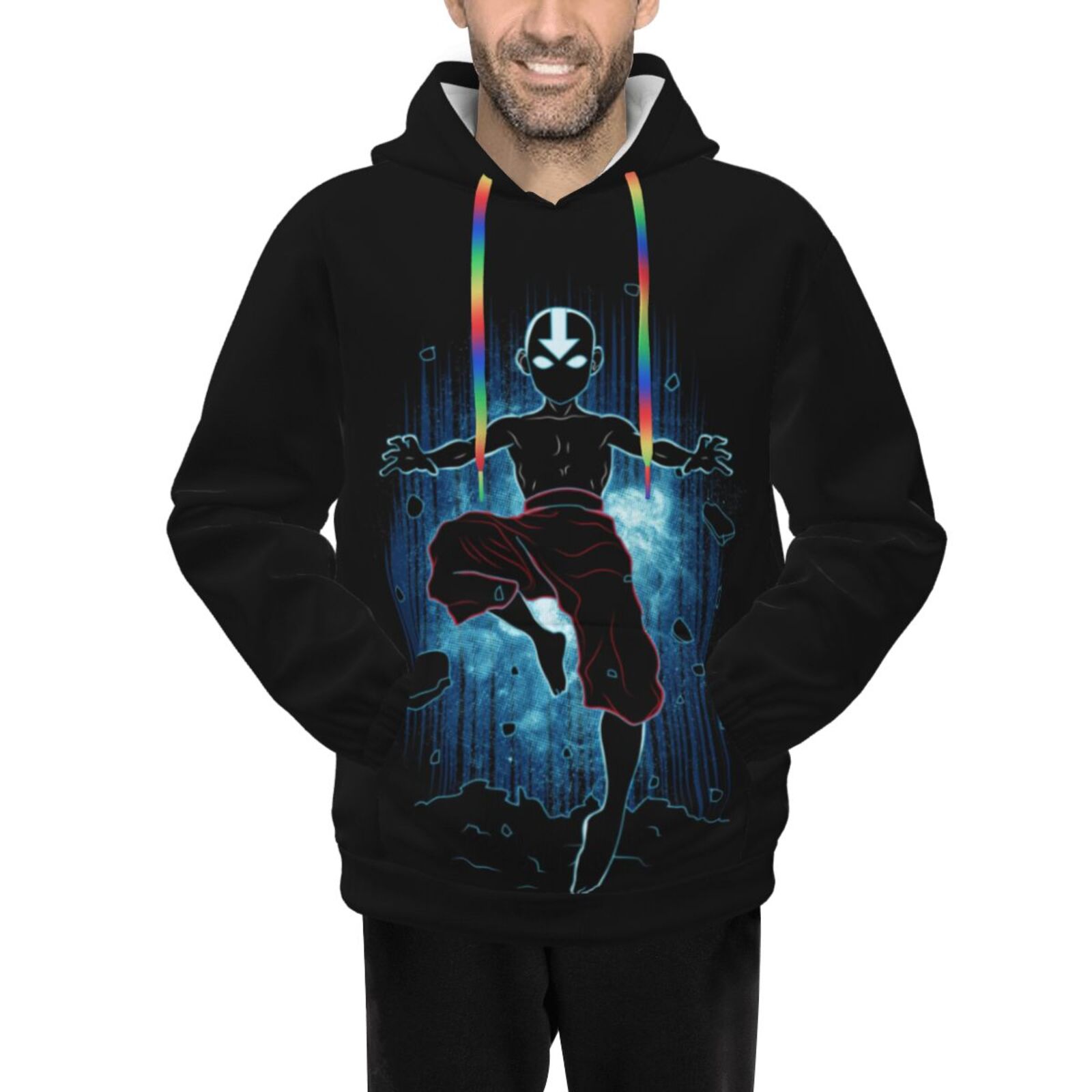 Avatar The Last Airbender Men's Hoodie Novelty Pattern Adult Hooded ...