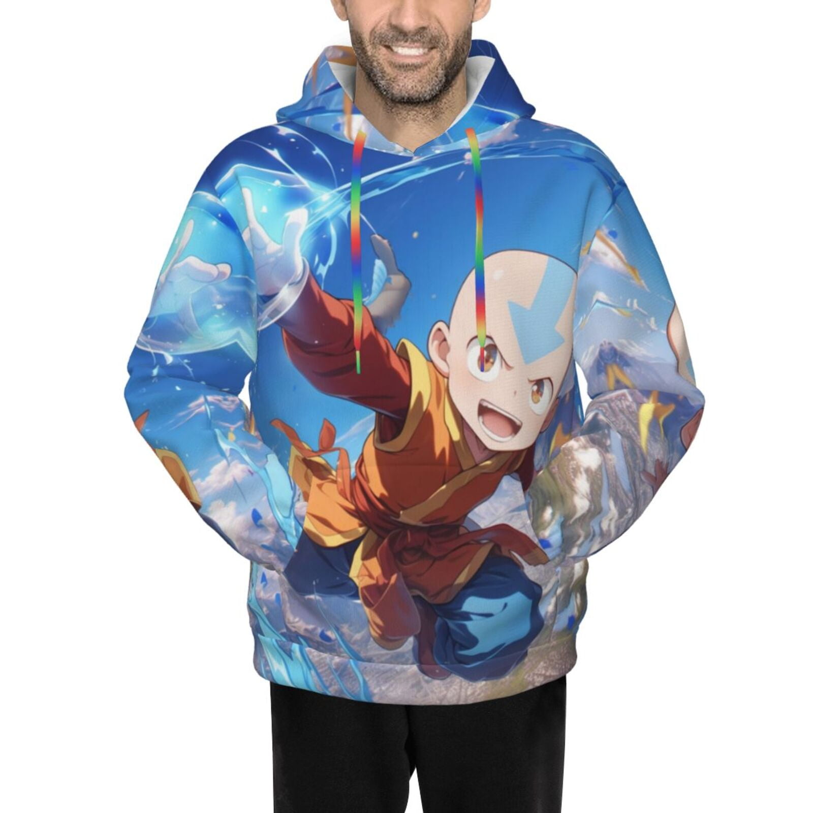 Avatar The Last Airbender Men's Hoodie Novelty Pattern Adult Hooded ...