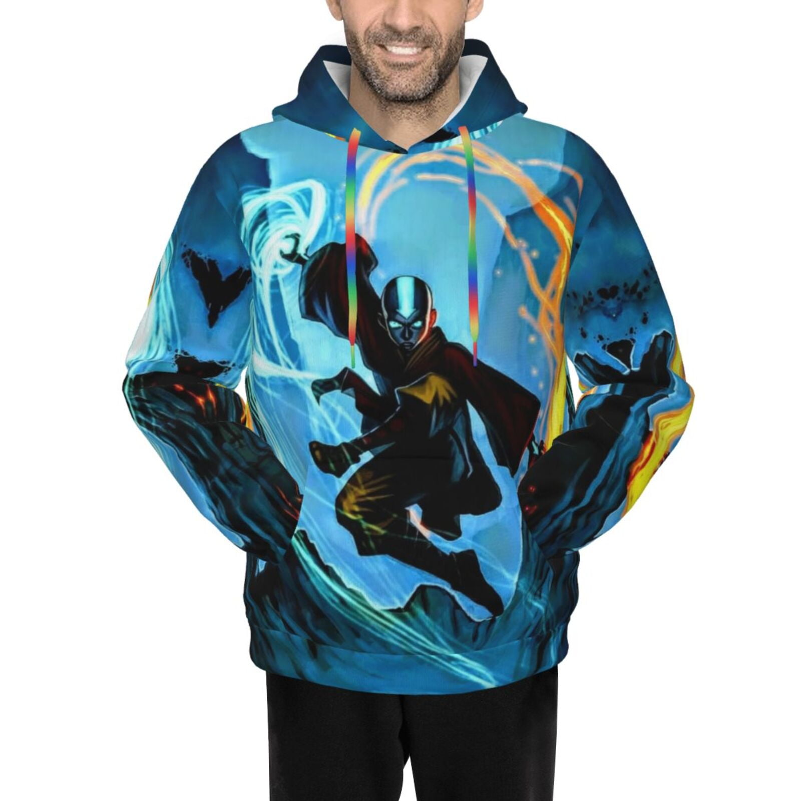 Avatar The Last Airbender Men's Hoodie Novelty Pattern Adult Hooded ...