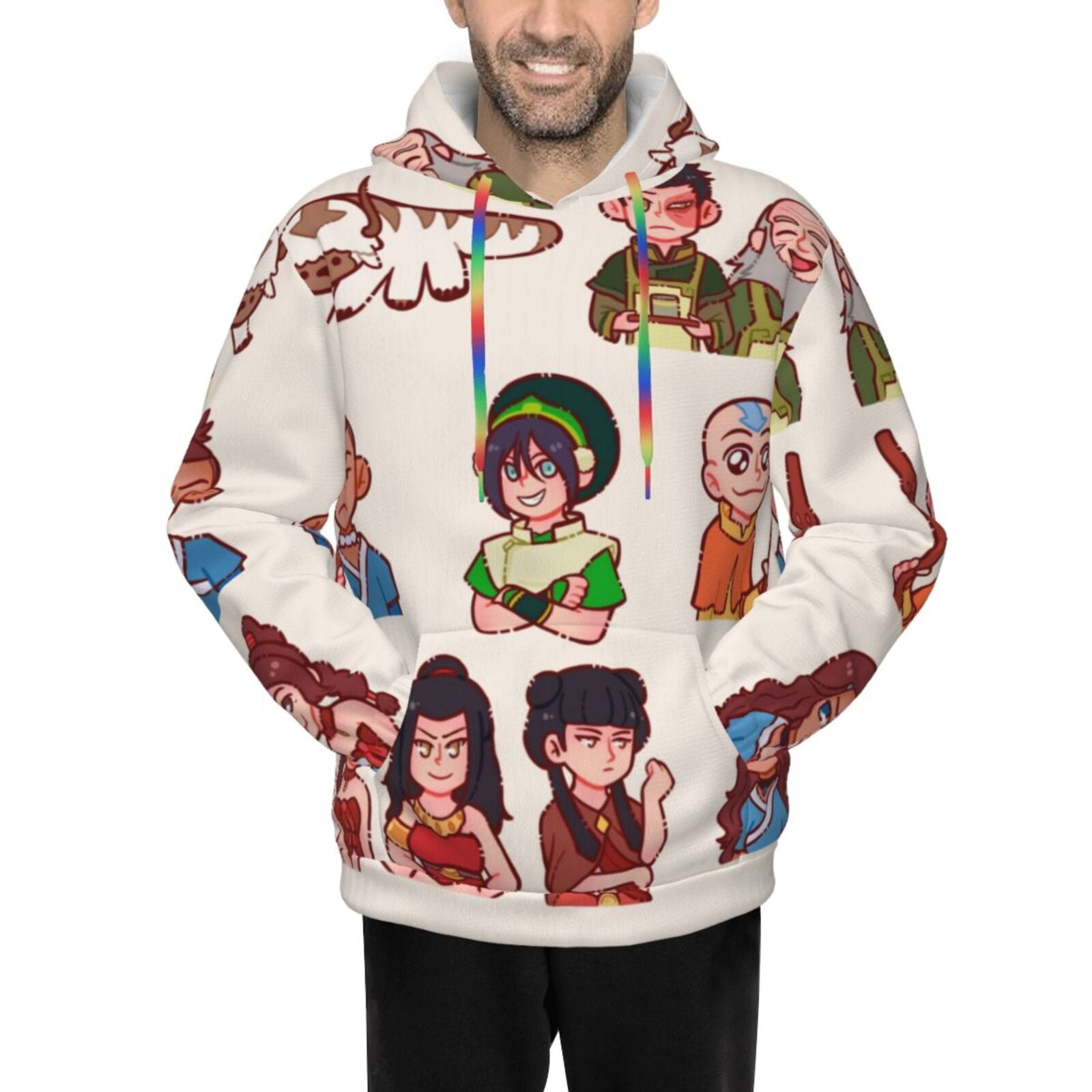 Avatar The Last Airbender Men's Hoodie Novelty Pattern Adult Hooded ...