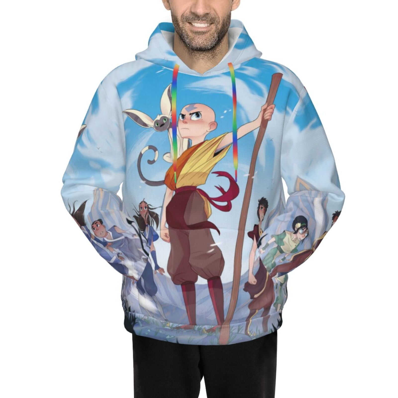 Avatar The Last Airbender Men's Hoodie Novelty Pattern Adult Hooded ...