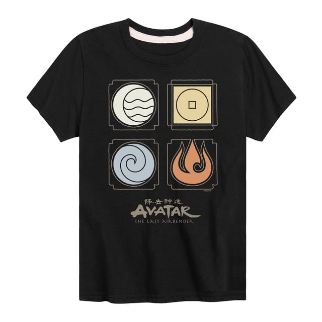 Avatar: The Last Airbender - Nations Symbols - Youth Short Sleeve ...
