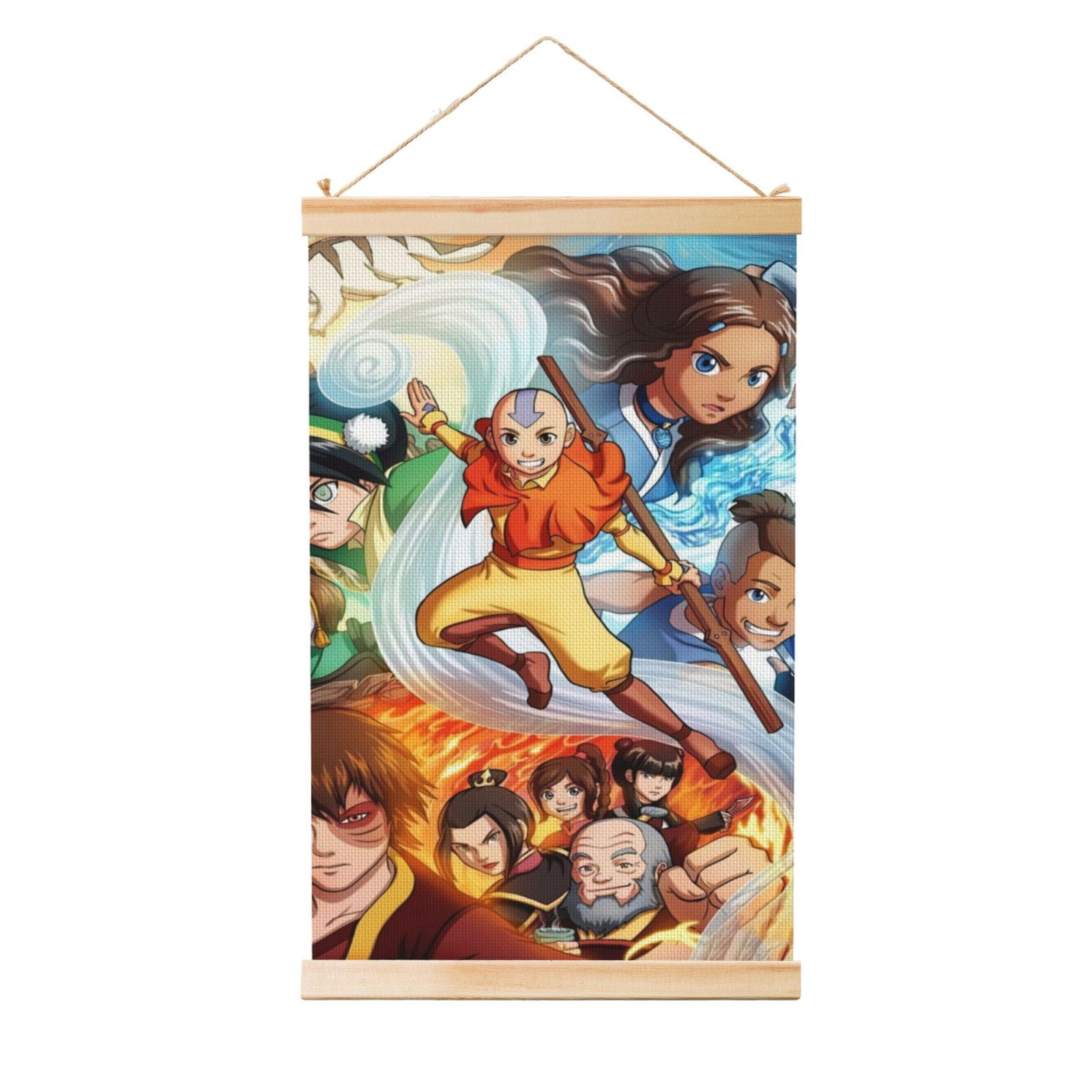 Avatar The Last Airbender Poster Canvas Wooden Shaft Hanging Poster ...