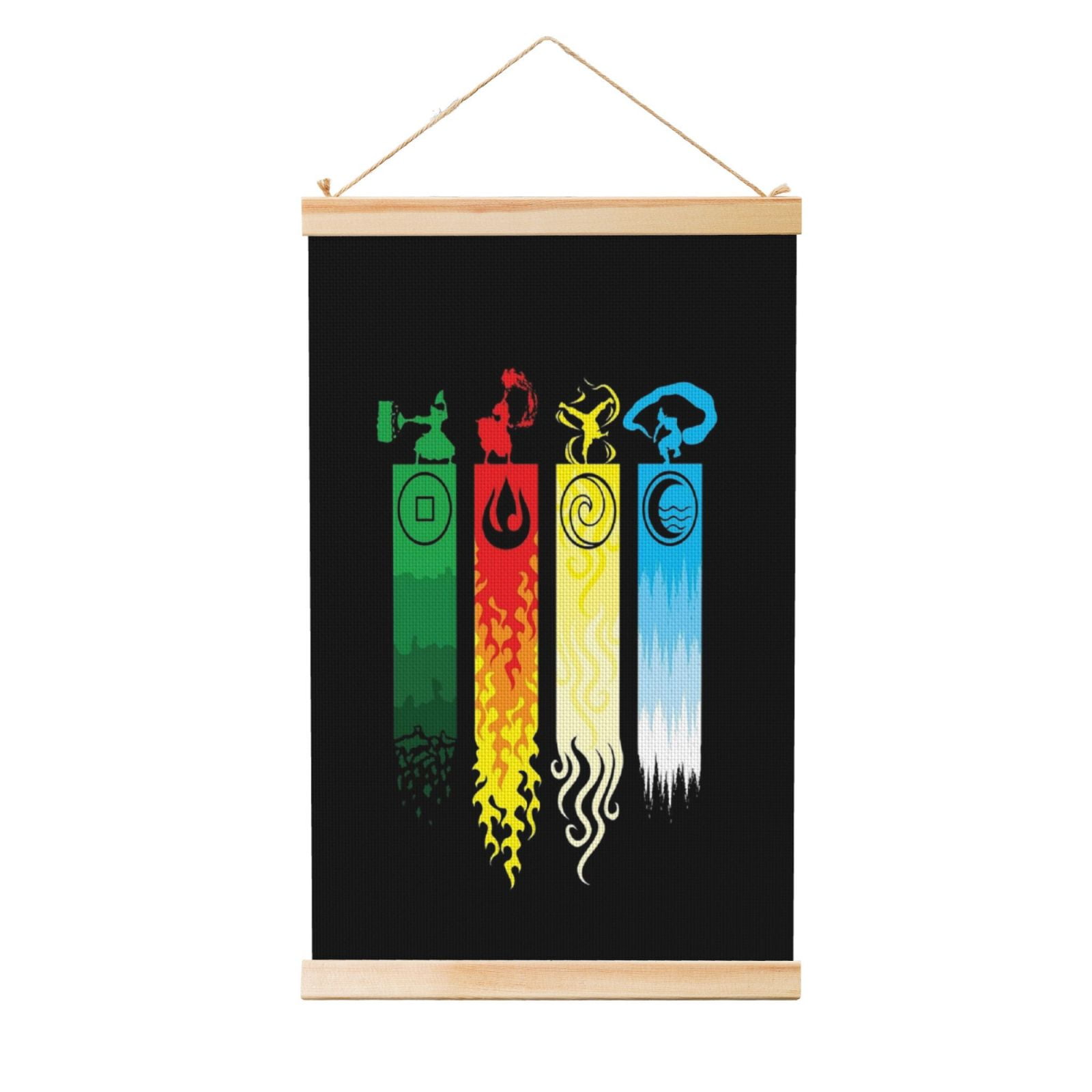Avatar The Last Airbender Poster Canvas Wooden Shaft Hanging Poster ...